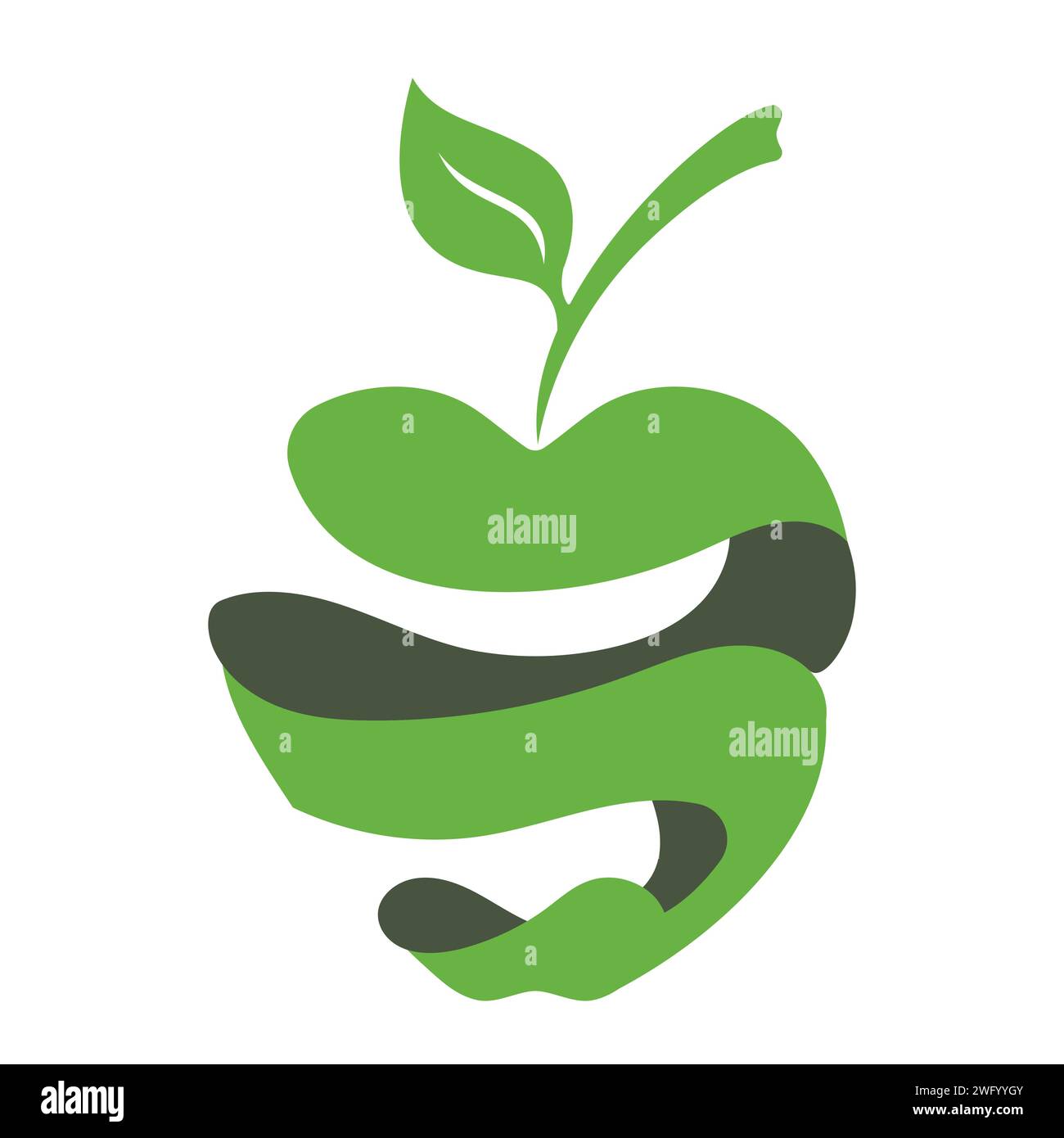Apple fruit symbol vector logo design illustration Stock Vector Image ...