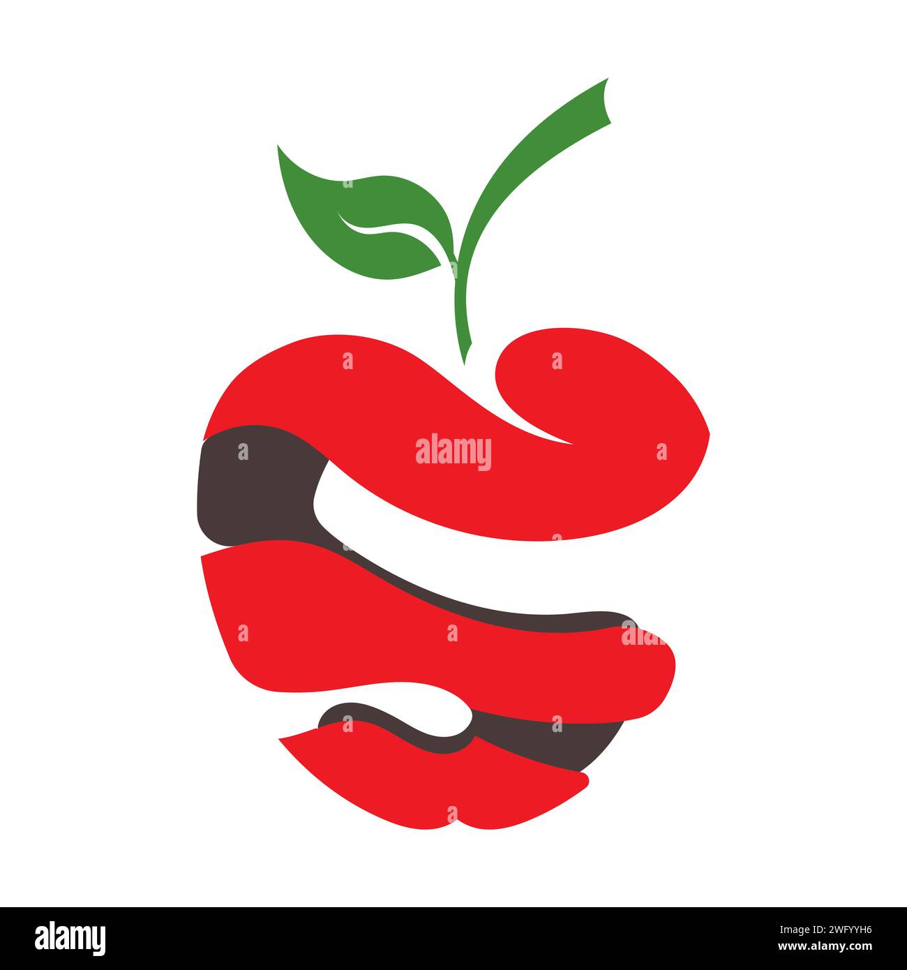 Apple fruit symbol vector logo design illustration Stock Vector Image ...