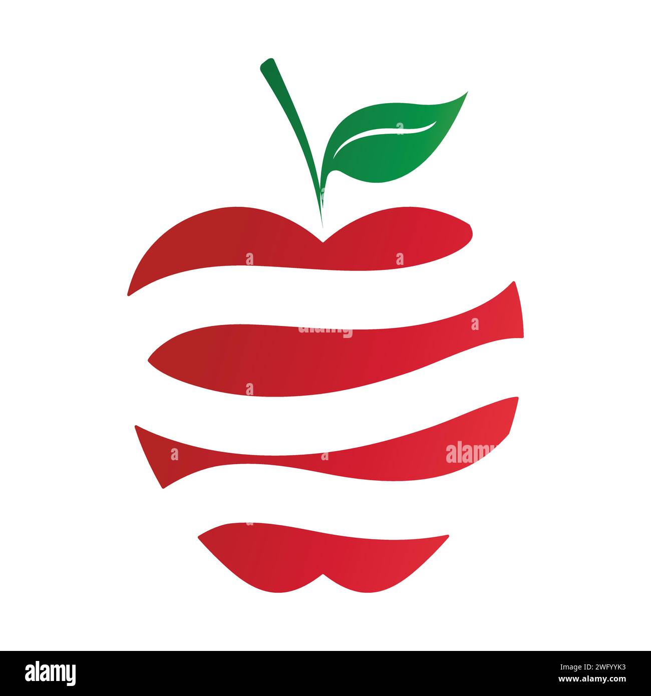 Apple fruit symbol vector logo design illustration Stock Vector Image ...