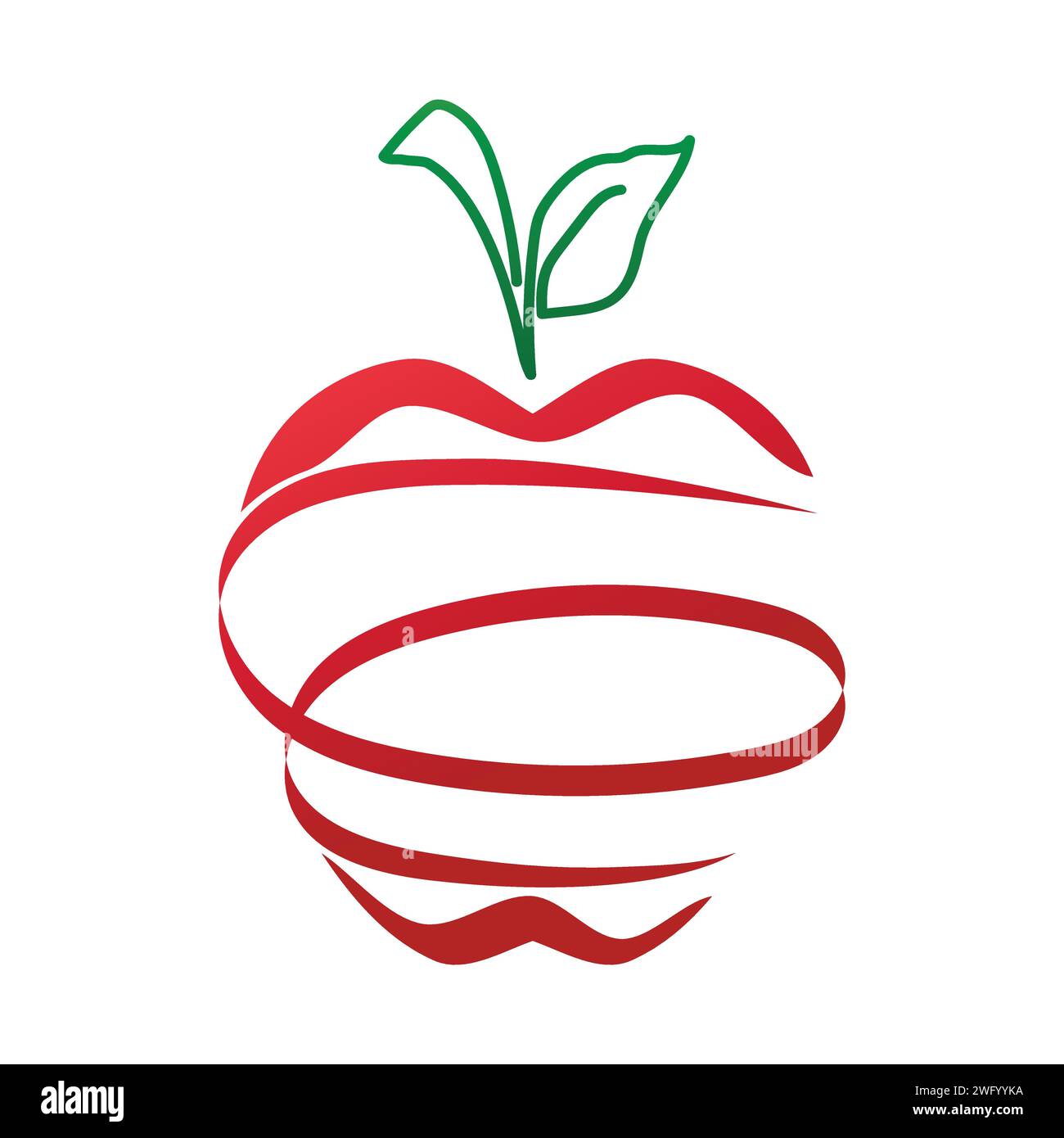 Apple fruit vector logo design illustration Stock Vector Image & Art - Alamy