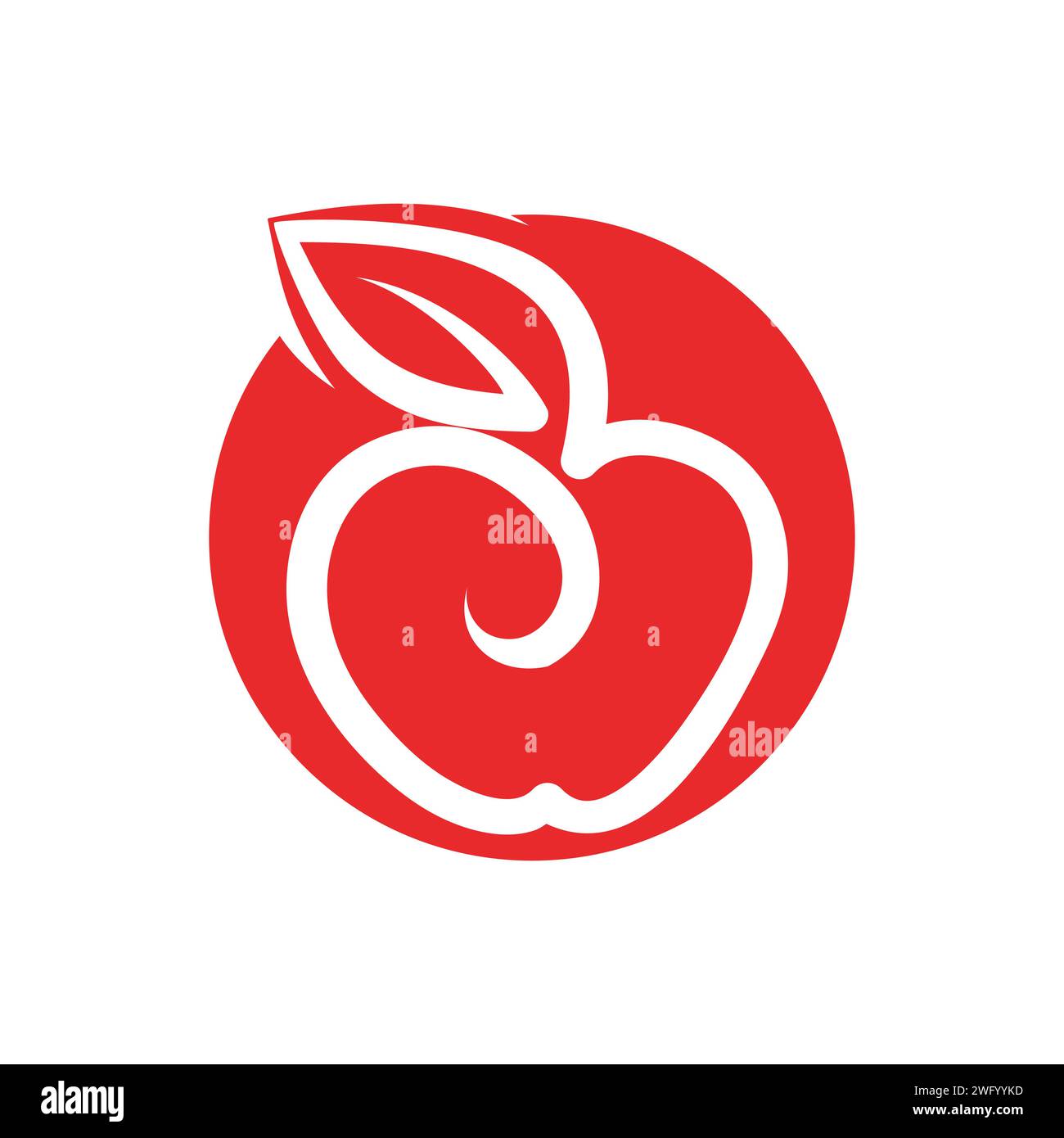 Apple fruit vector logo design illustration Stock Vector Image & Art ...