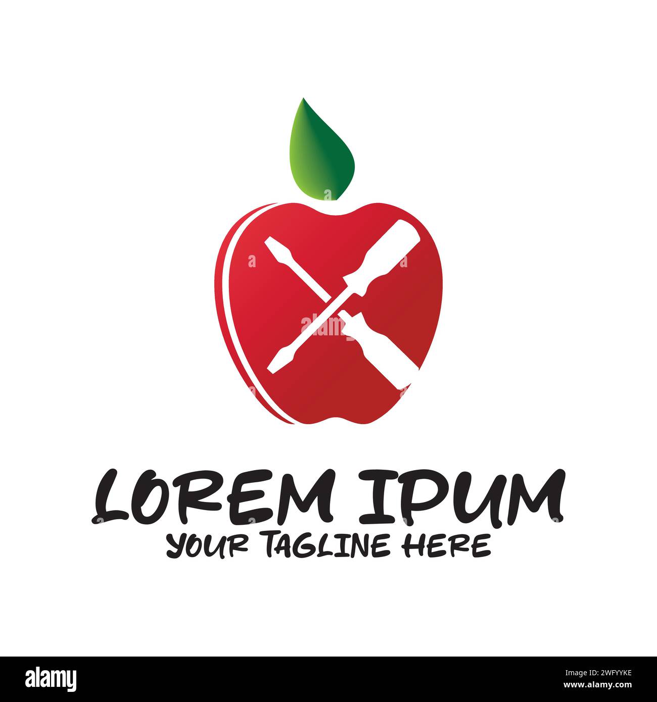 Apple fruit vector logo design illustration Stock Vector Image & Art ...