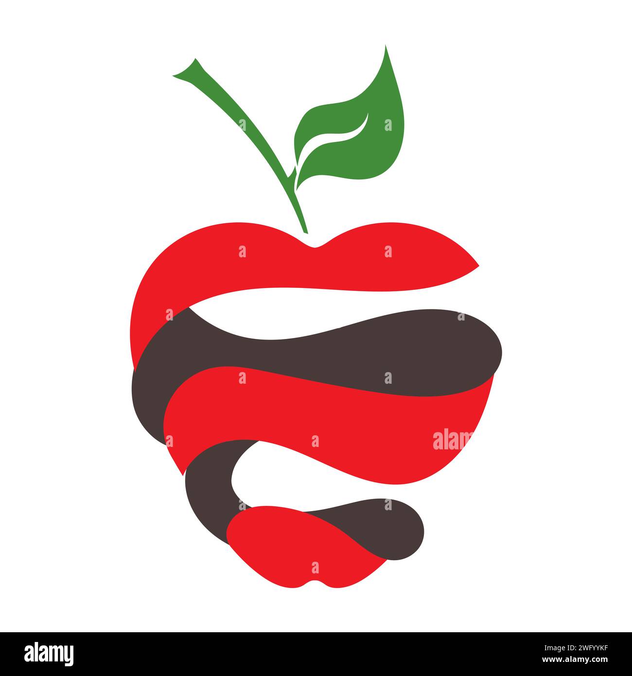 Apple fruit vector logo design illustration Stock Vector Image & Art ...