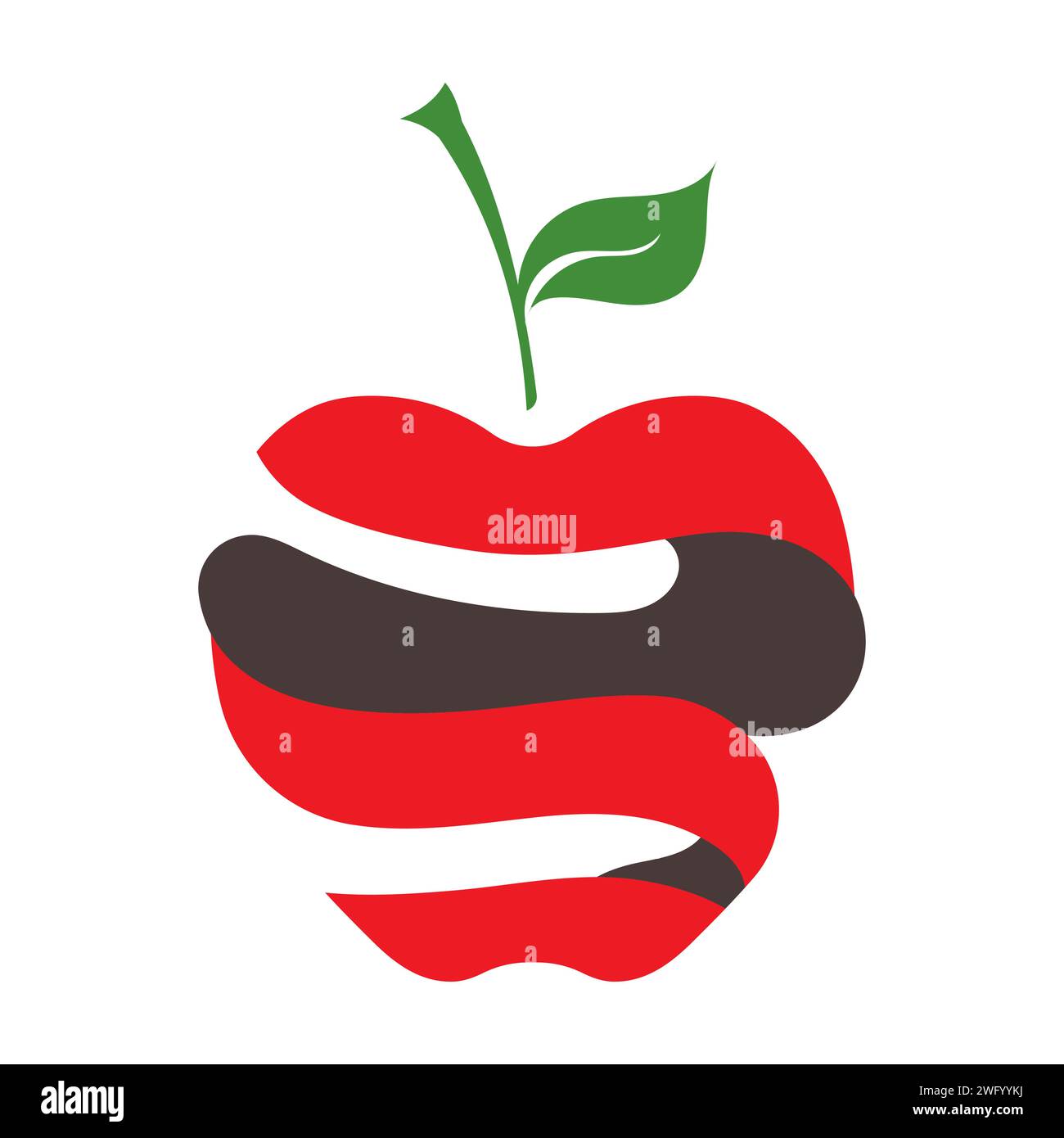 Apple fruit vector logo design illustration Stock Vector Image & Art ...