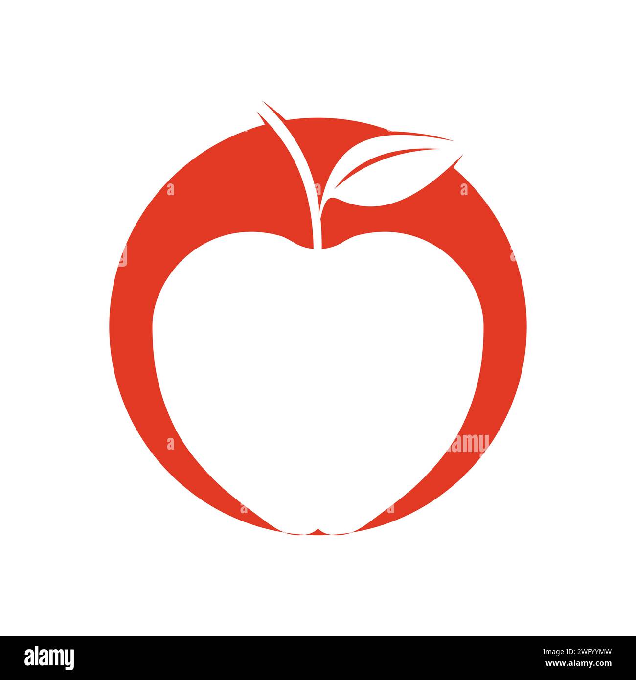 Apple fruit vector logo design illustration Stock Vector Image & Art - Alamy