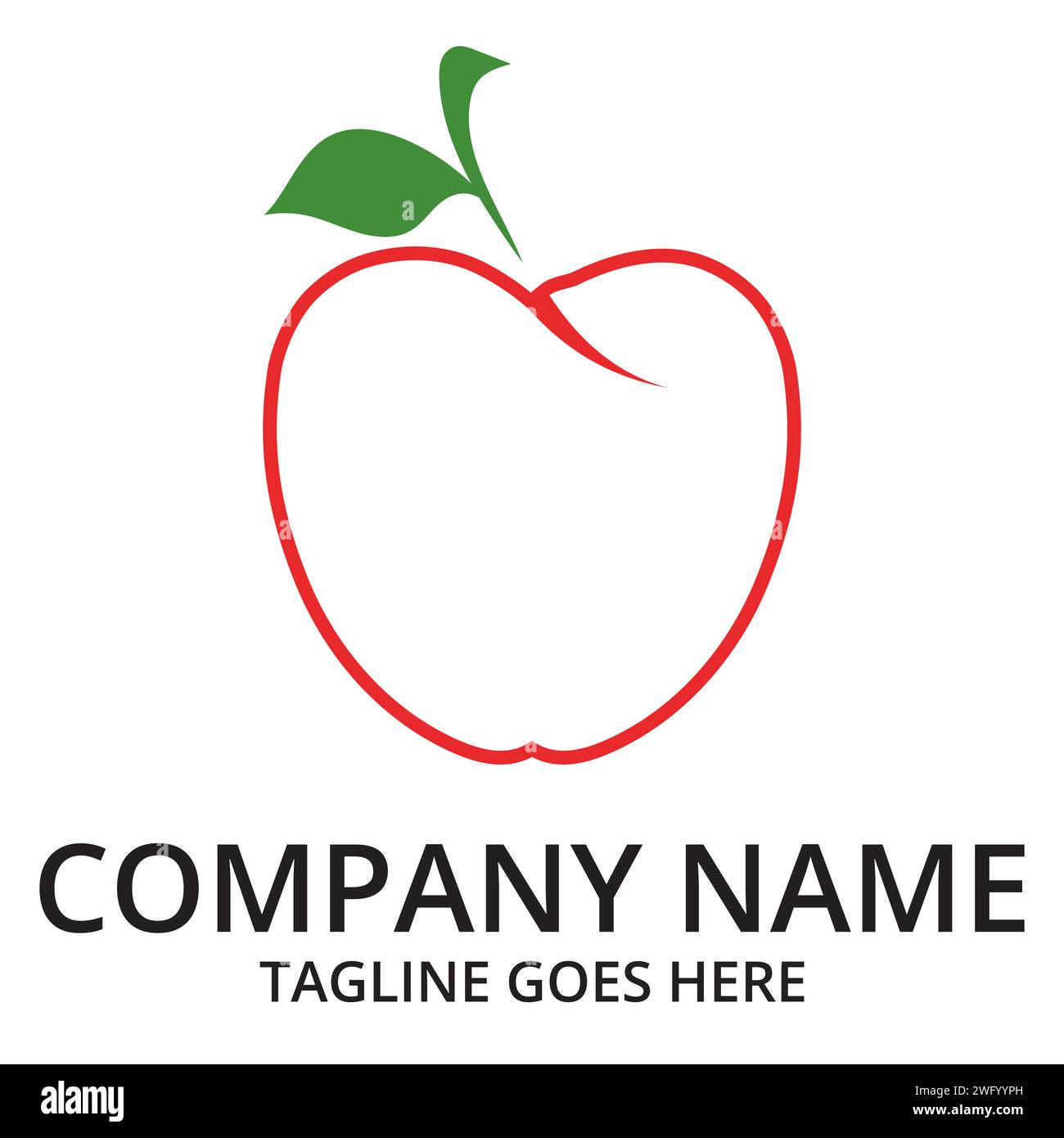 Apple fruit vector logo design illustration Stock Vector Image & Art ...