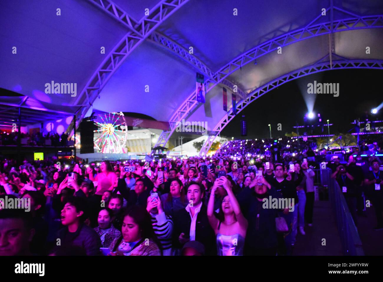 LEON, MEXICO - FEB 1. Attenders during Maluma Don Juan World Tour at ...