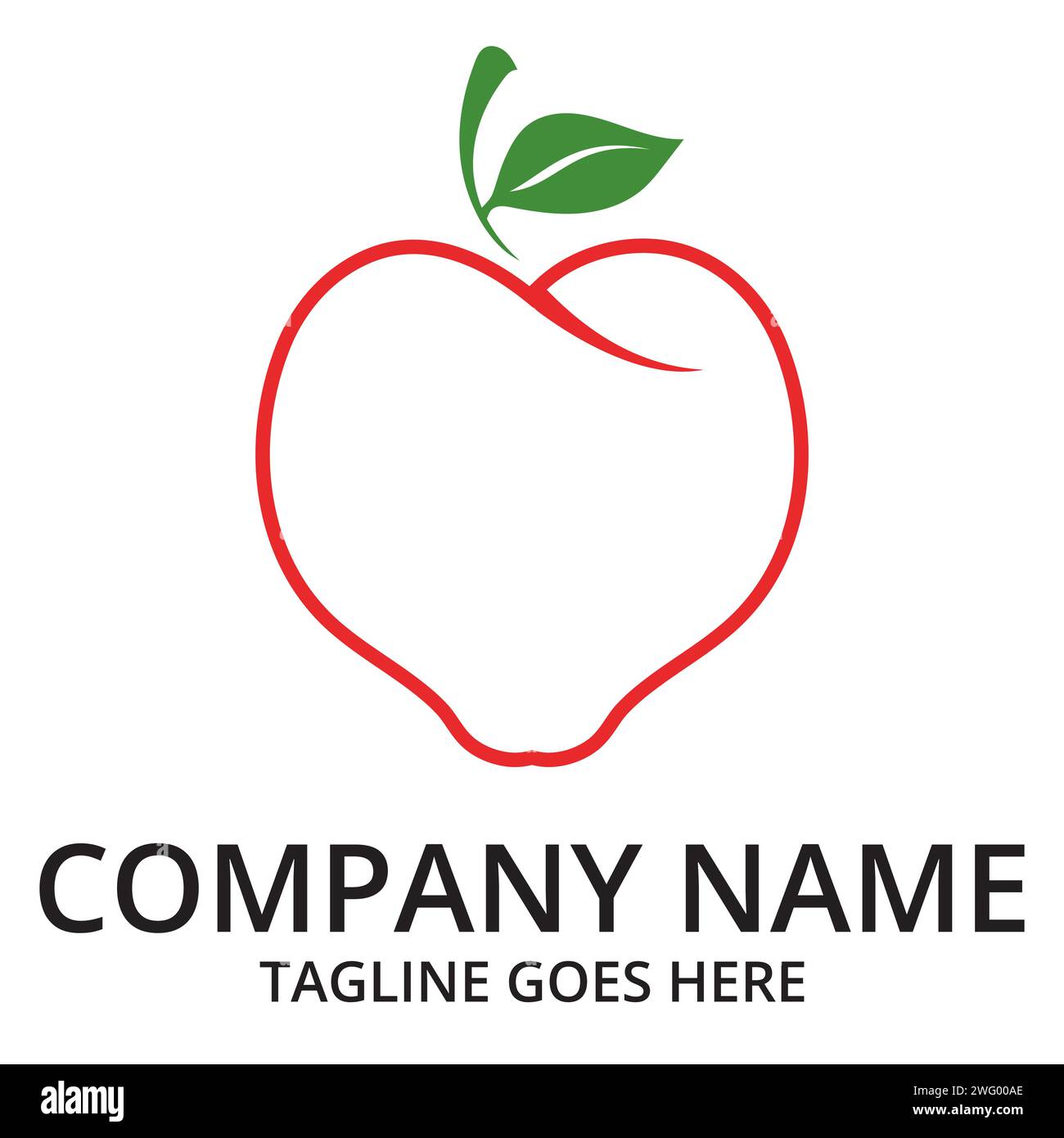 Apple fruit vector logo design illustration Stock Vector Image & Art ...