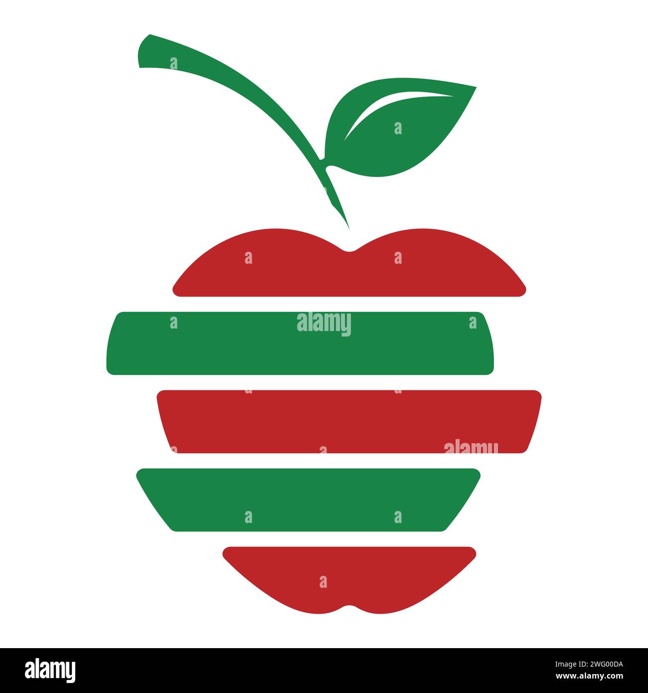 Apple fruit vector logo design illustration Stock Vector Image & Art - Alamy