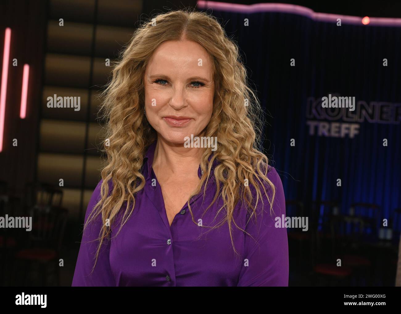 Cologne, Germany. 01st Feb, 2024. Presenter Katja Burkard is a guest on ...