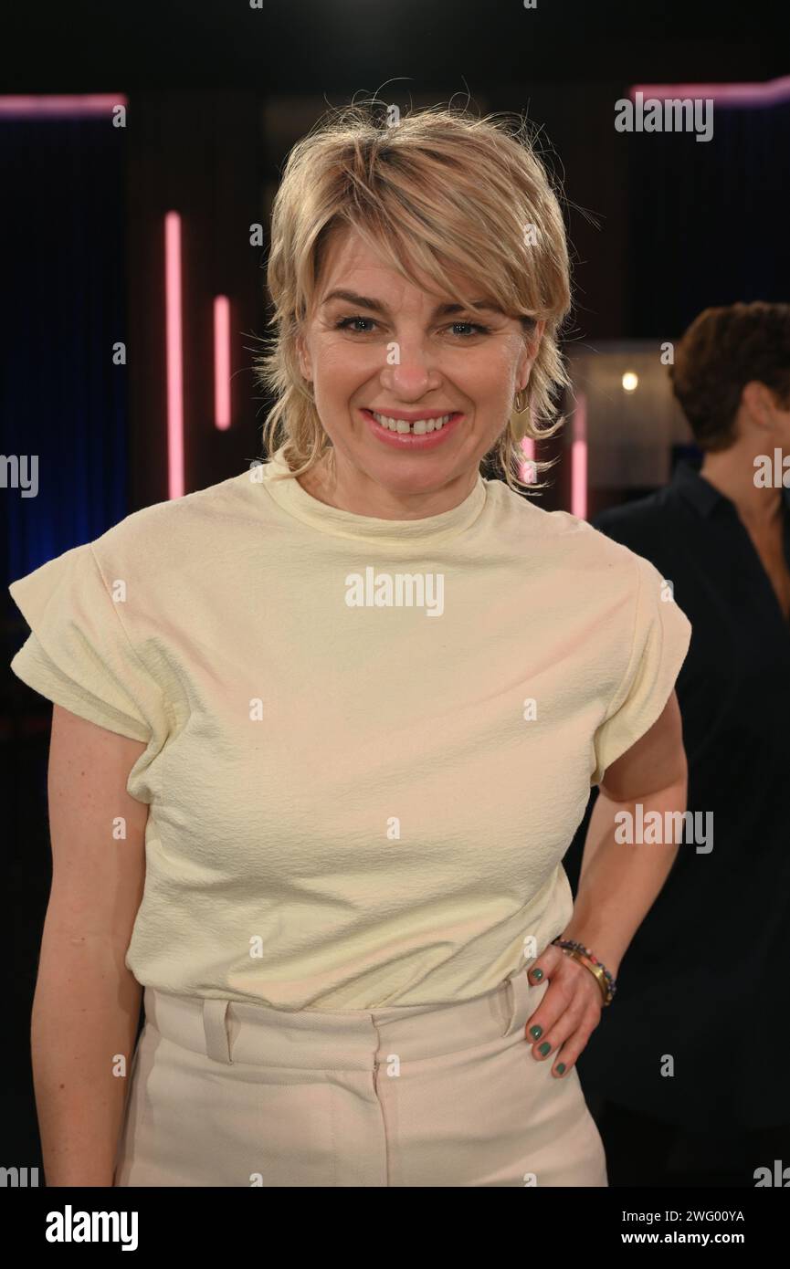 Cologne, Germany. 01st Feb, 2024. presenter Sabine Heinrich as a guest ...