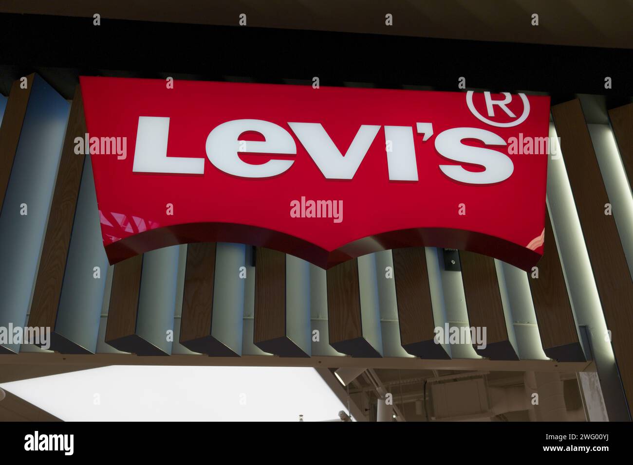 Bordeaux , France - 01 20 2024 : Levis entrance clothing store brand ...