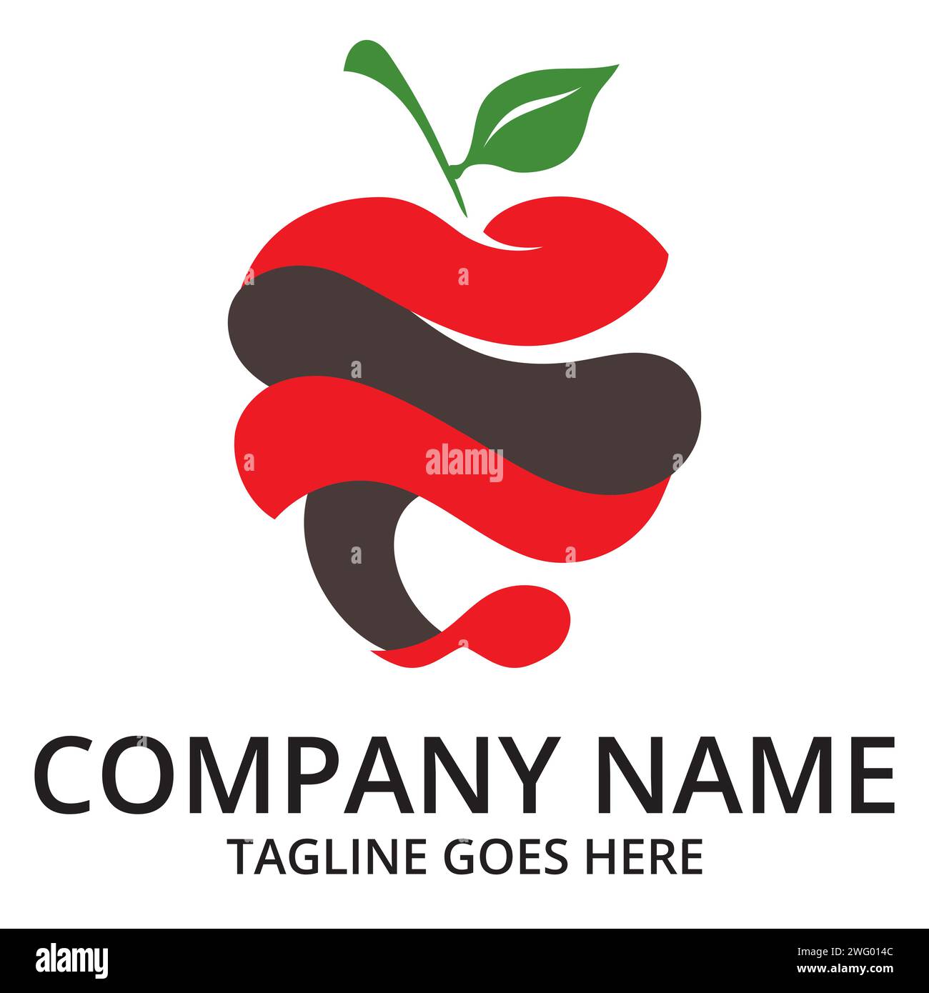 Apple fruit vector logo design illustration Stock Vector Image & Art ...