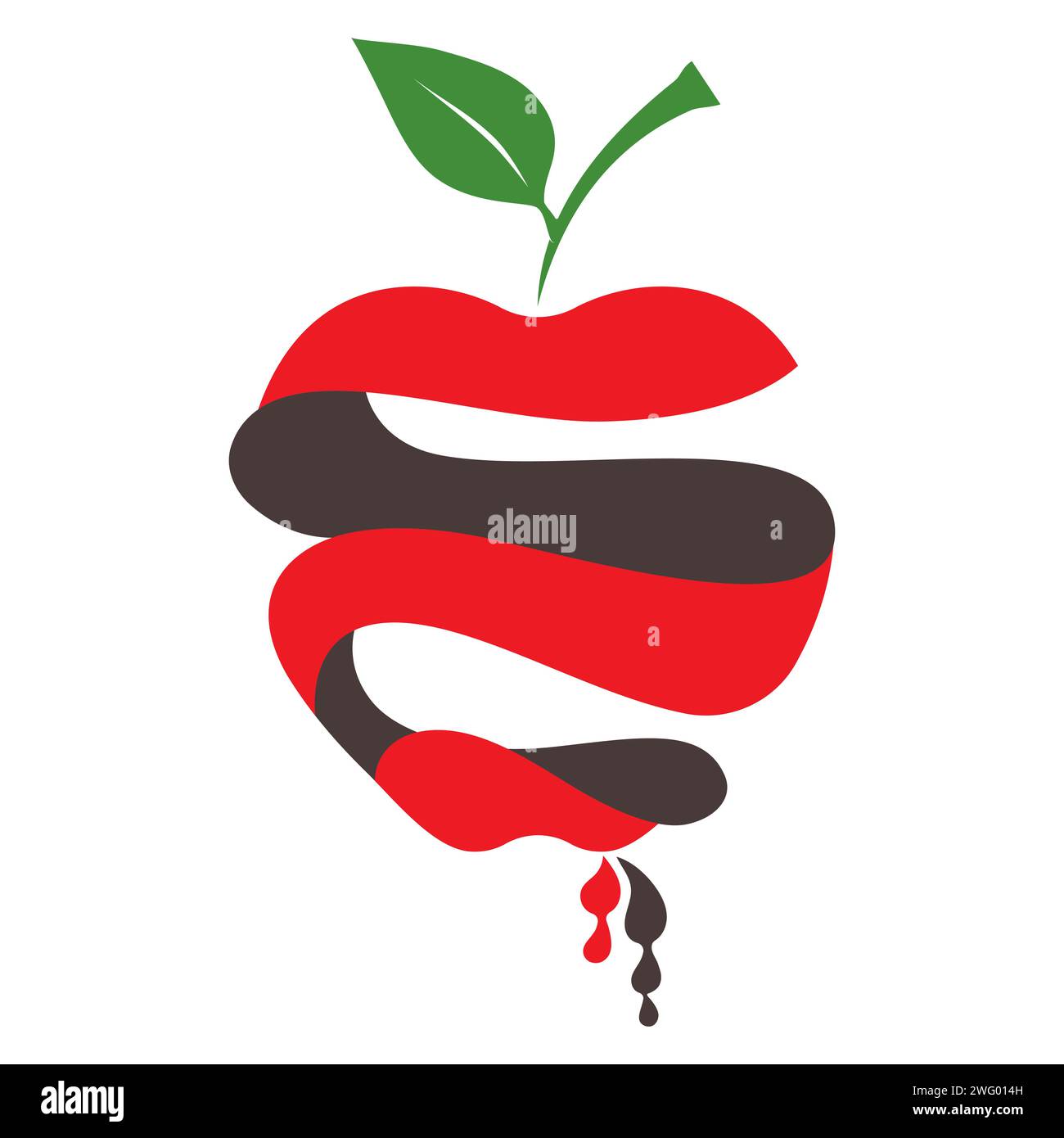 Apple fruit vector logo design illustration Stock Vector Image & Art ...