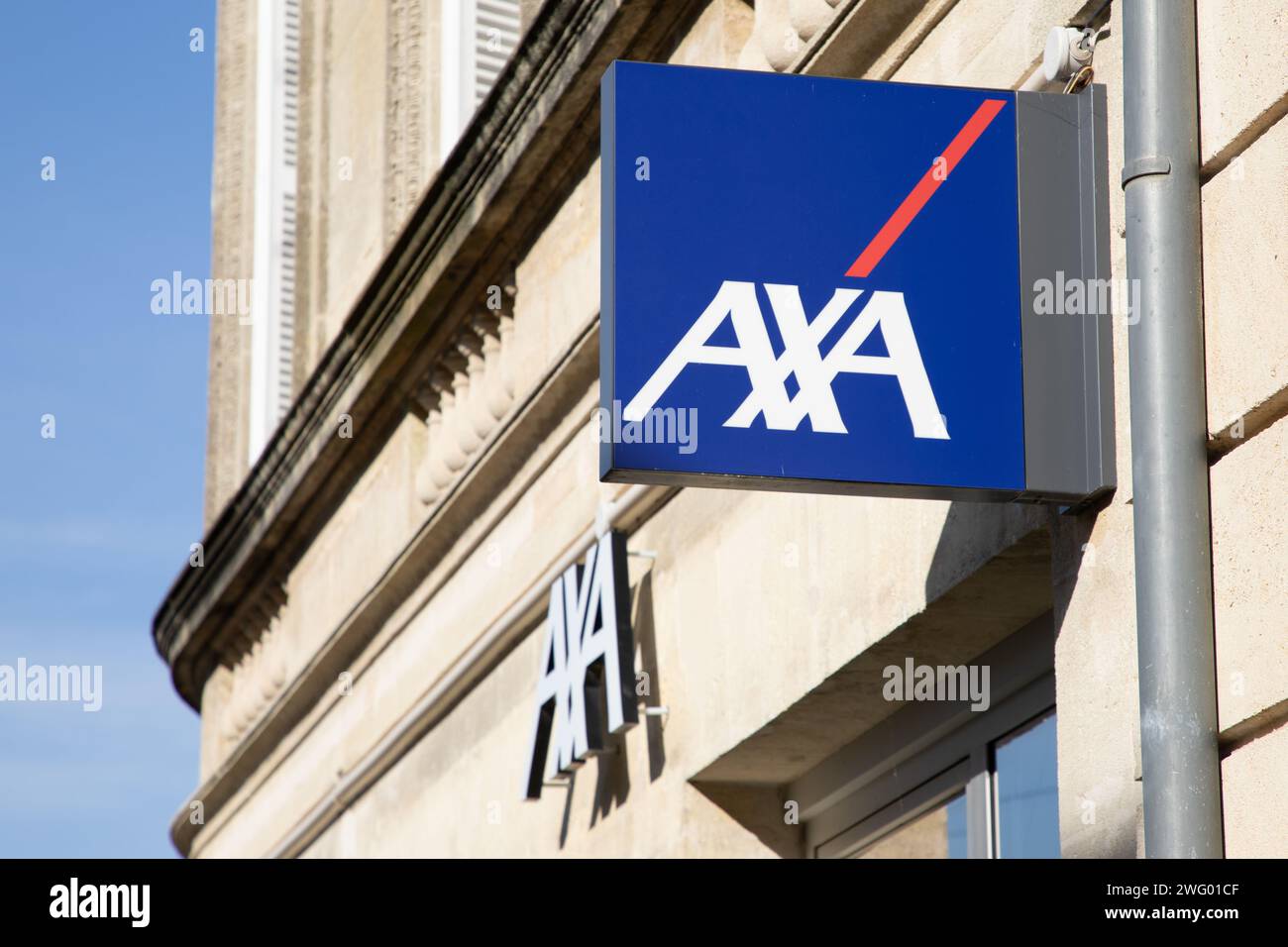 Bordeaux , France - 01 29 2024 : axa assurances logo brand and text ...