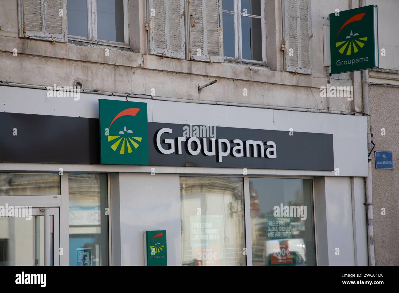 Bordeaux , France - 01 31 2024 : Groupama logo facade text and brand ...