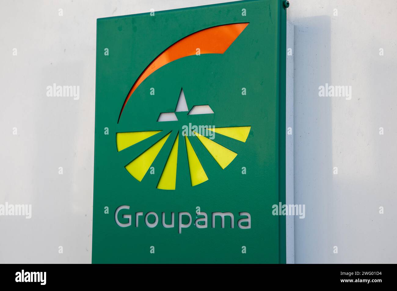 Bordeaux , France - 01 31 2024 : Groupama logo sign and facade text ...