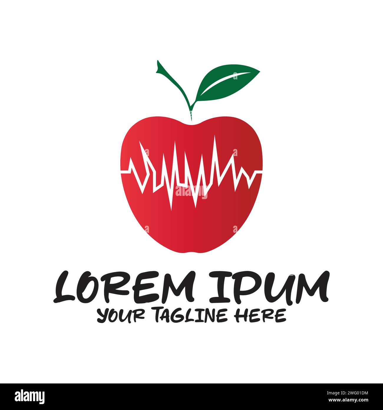 Apple fruit vector logo design illustration Stock Vector Image & Art ...