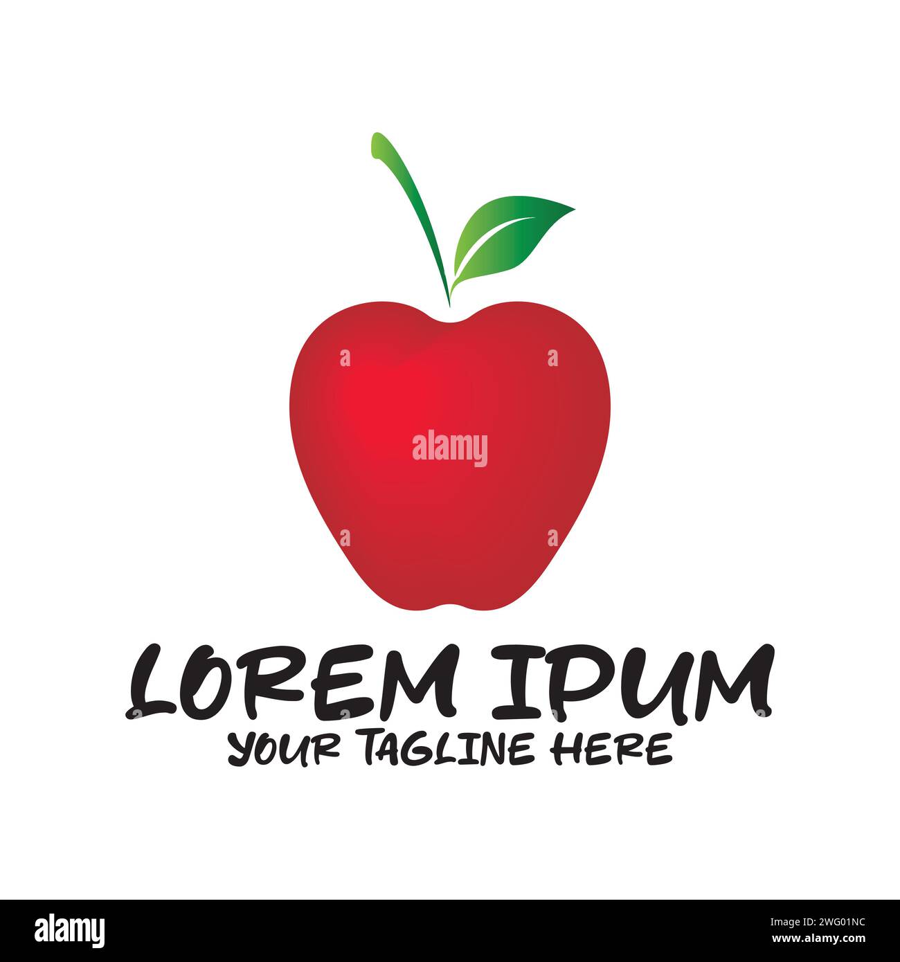 Apple fruit vector logo design illustration Stock Vector Image & Art ...