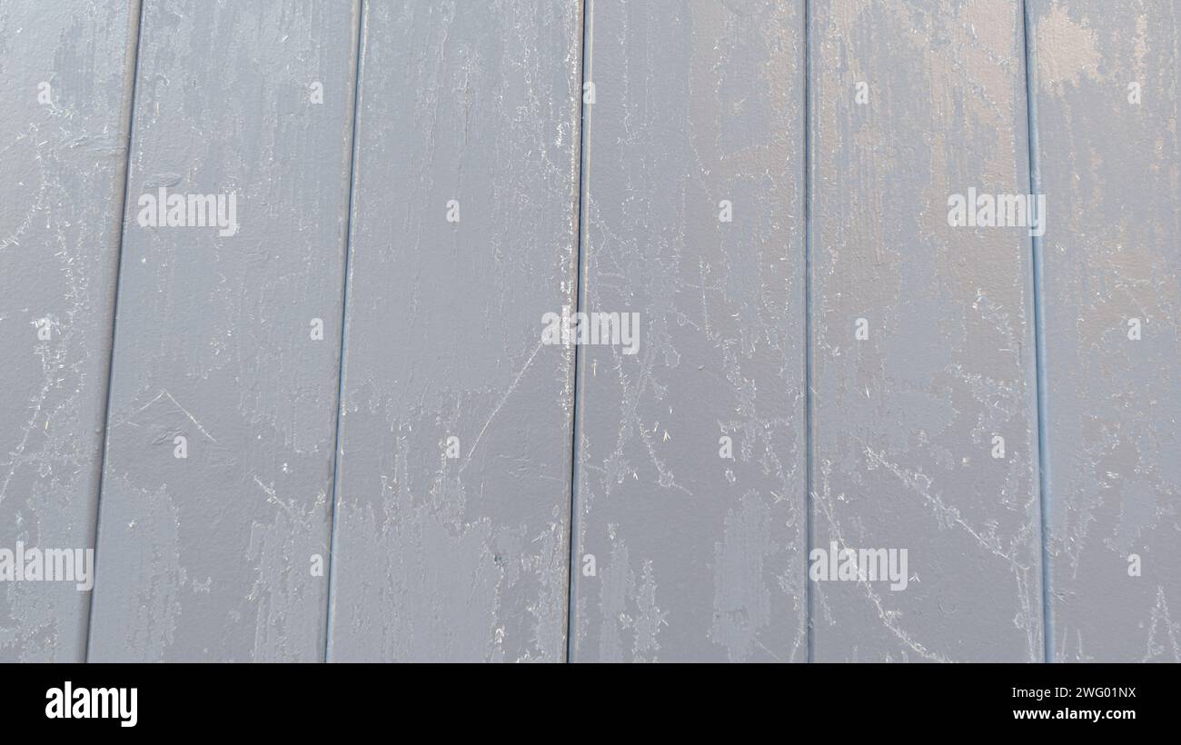 Wooden rustic grey background with snow ice freeze winter day Stock ...