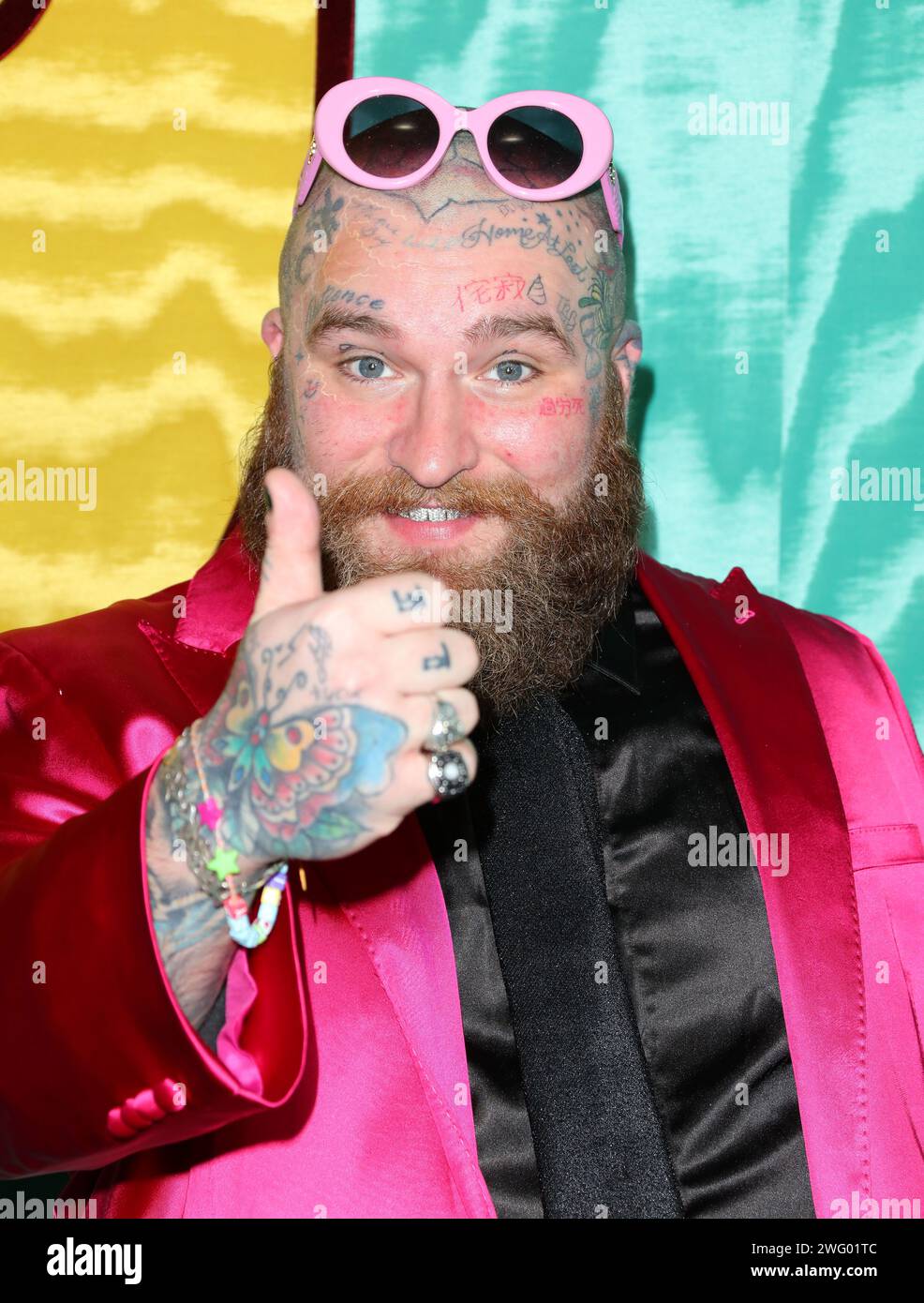 Hollywood, USA. 01st Feb, 2024. Teddy Swims arrives at The Warner Music ...