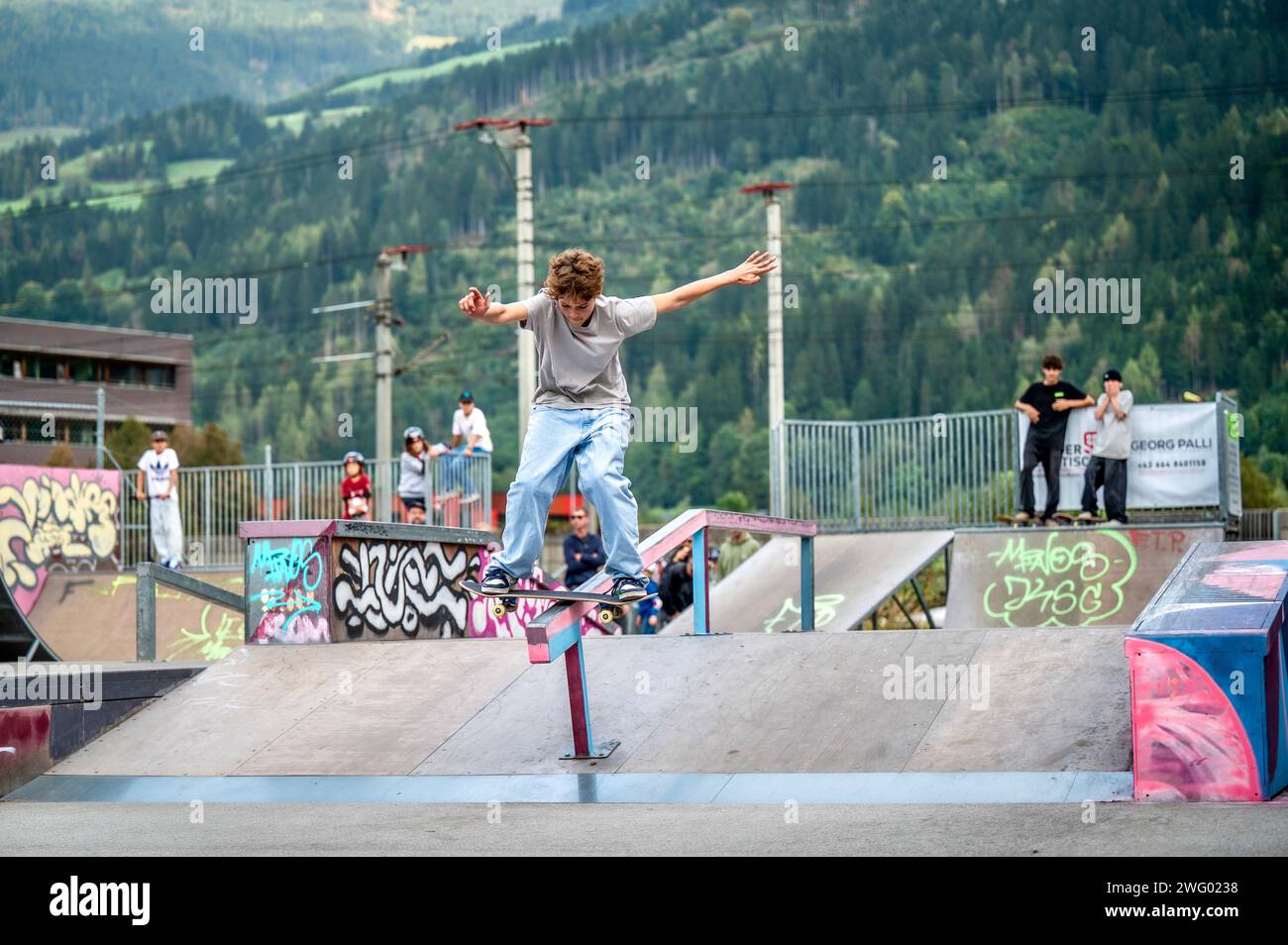 Skateboard Contest Rock the Park St.Johann Austria 2023 Stock Photo - Alamy