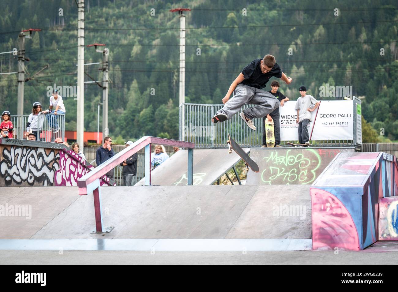 Skateboard Contest Rock the Park St.Johann Austria 2023 Stock Photo - Alamy