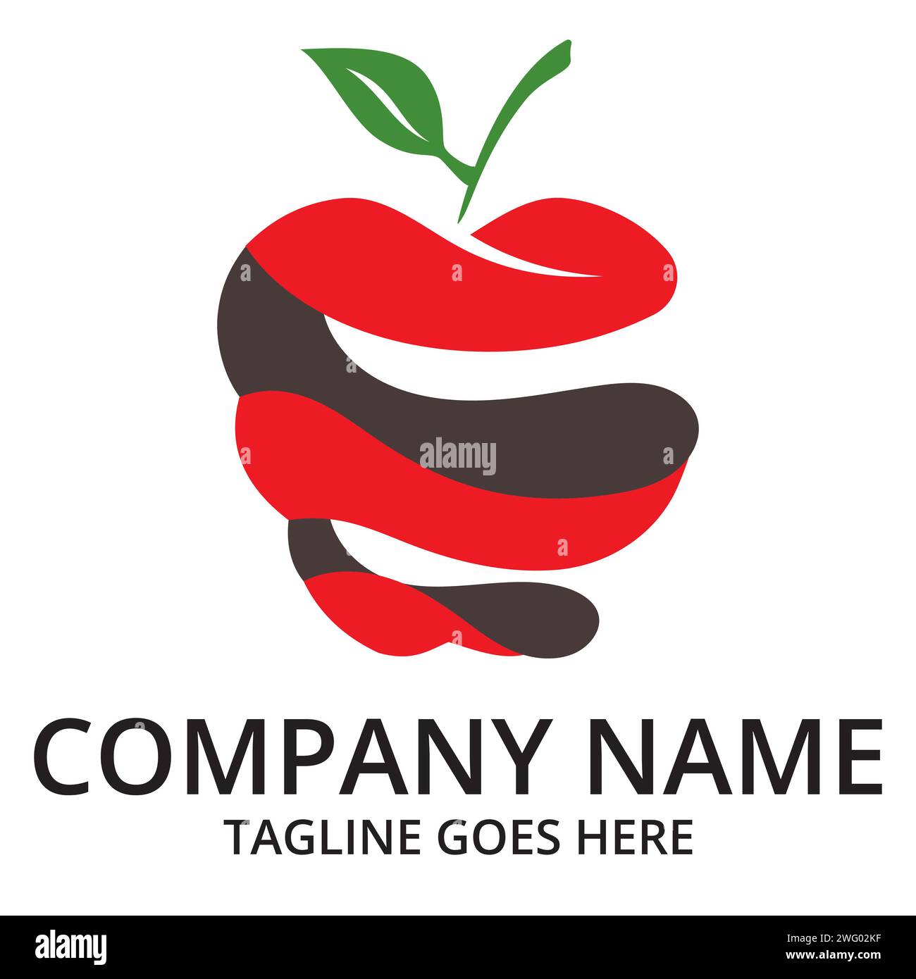 Apple fruit vector logo design illustration Stock Vector Image & Art ...