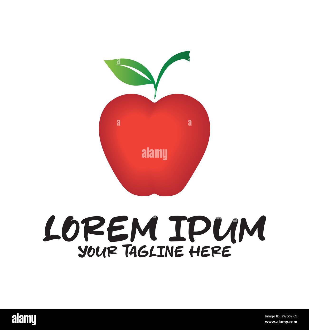 Apple fruit vector logo design illustration Stock Vector Image & Art ...