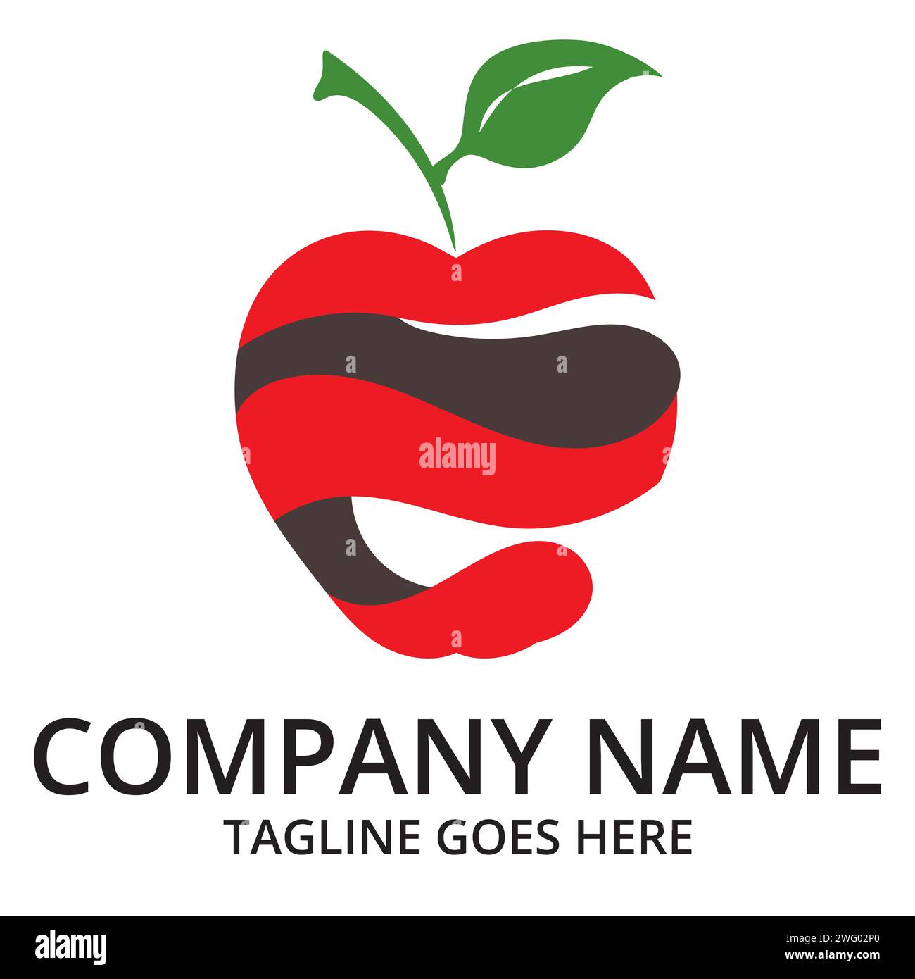 Apple fruit vector logo design illustration Stock Vector Image & Art ...