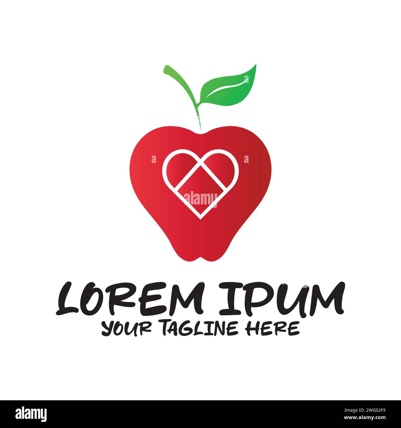 Apple fruit vector logo design illustration Stock Vector Image & Art ...