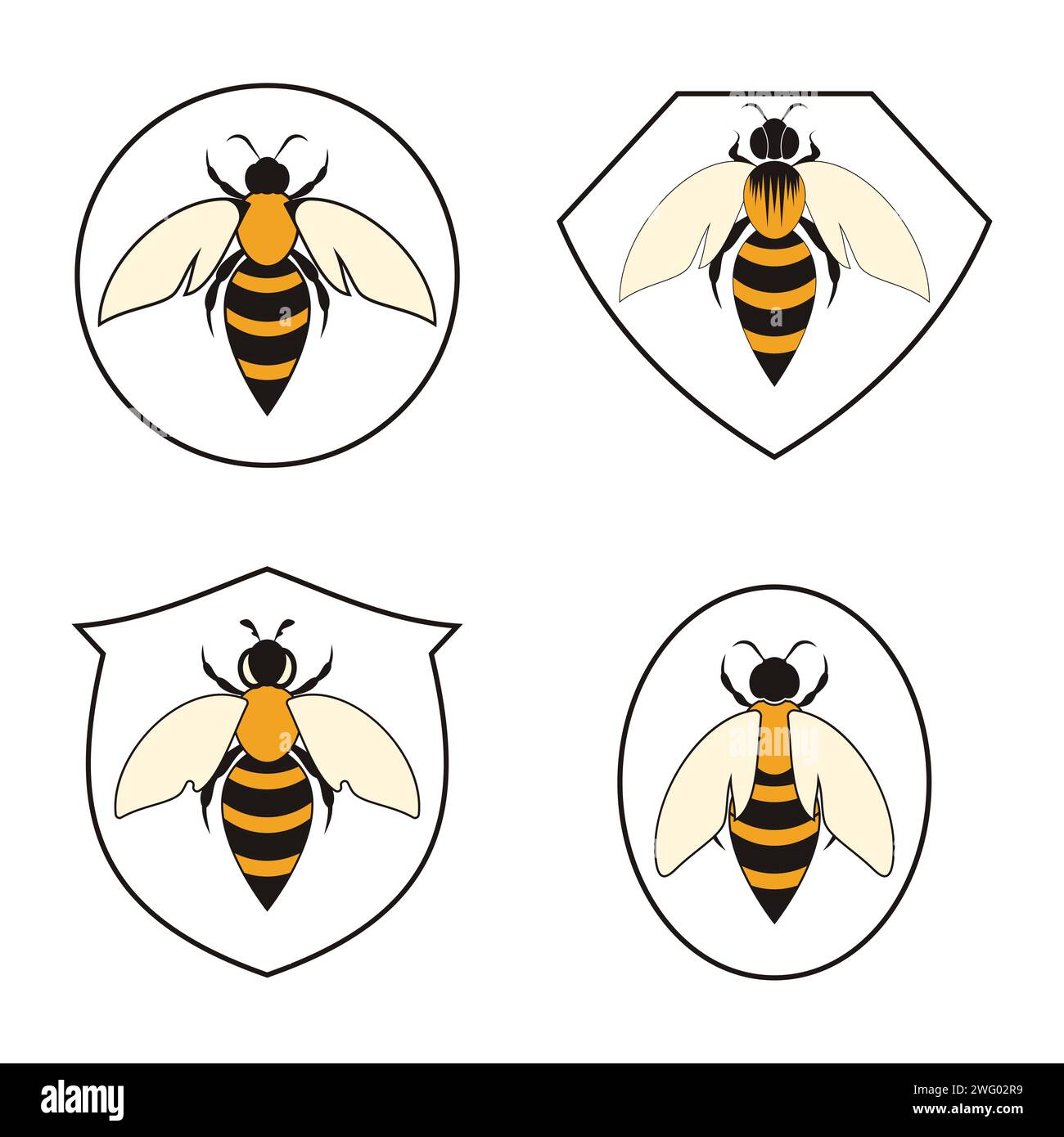 Bee emblem hi-res stock photography and images - Alamy