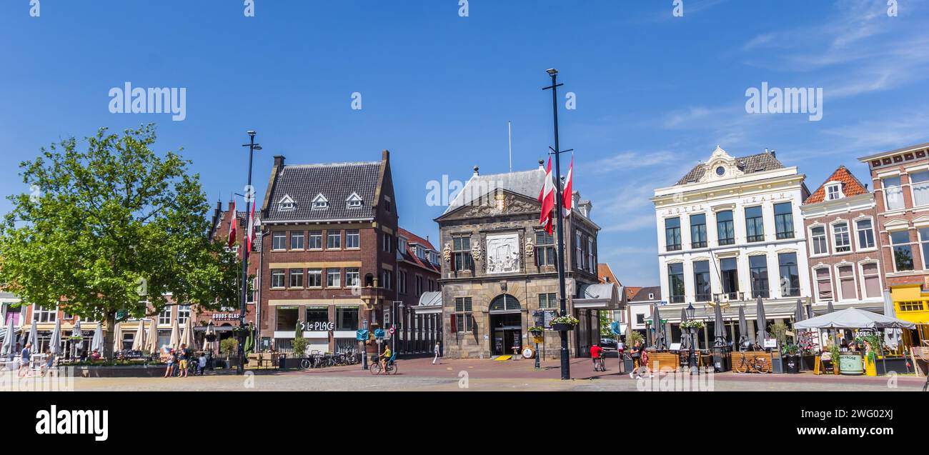 Panorama of the weigh house on the market square in Gouda, Netherlands ...