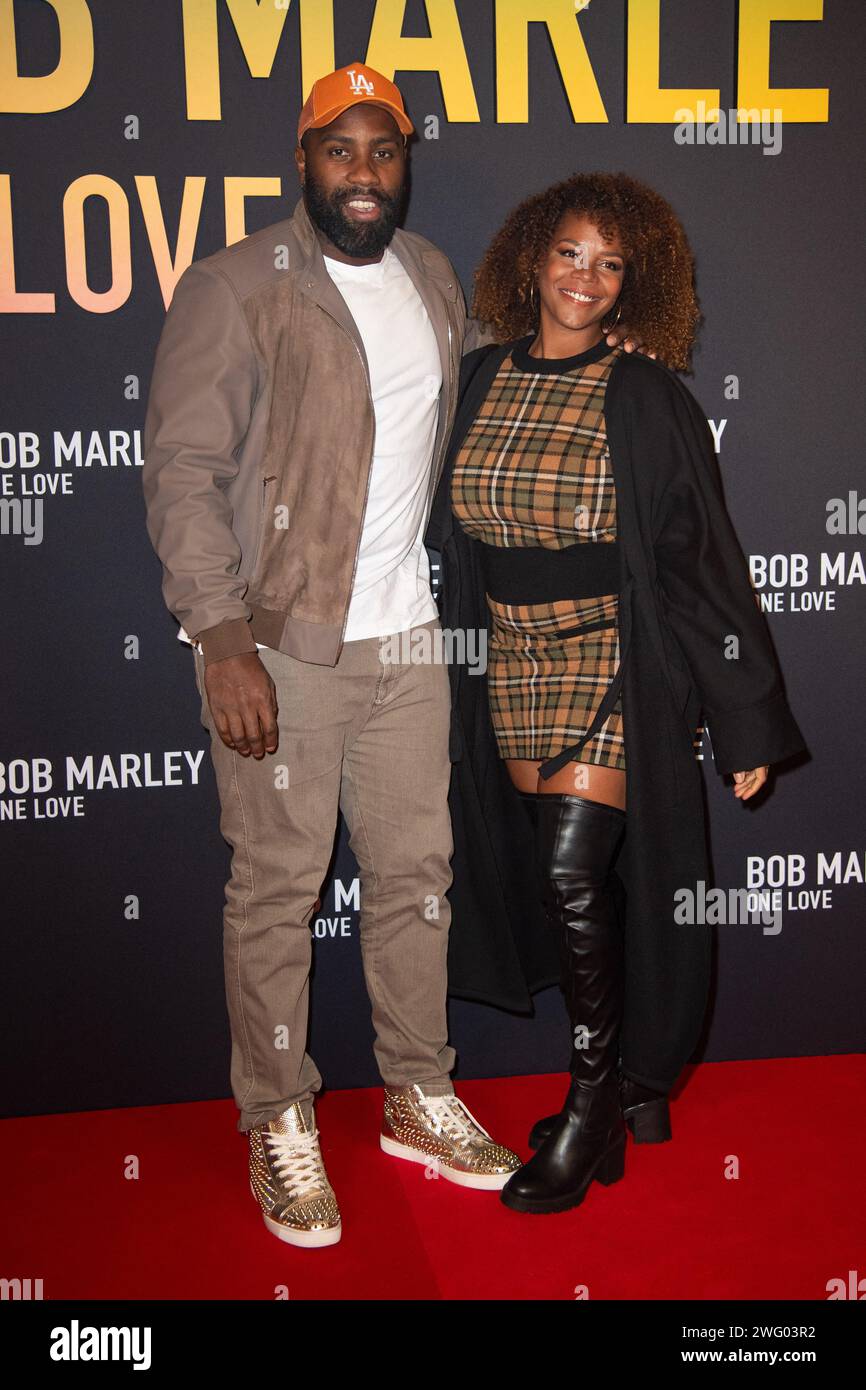 Paris, France. 01st Feb, 2024. Teddy Riner and Luthna Plocus attending ...