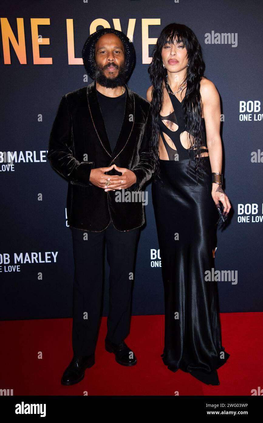 Paris, France. 01st Feb, 2024. Ziggy Marley and Loreen attending the ...