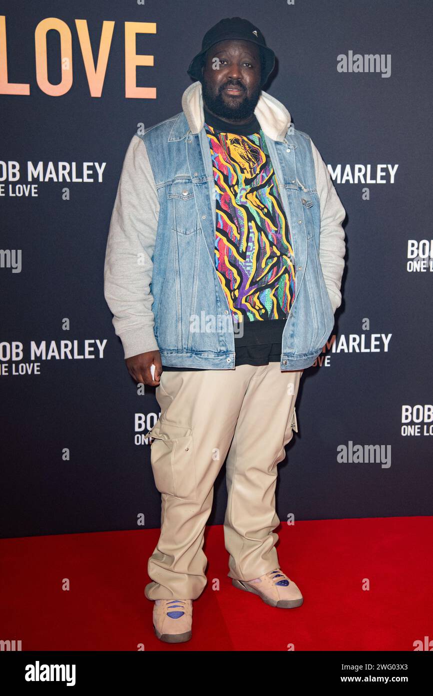 Paris, France. 01st Feb, 2024. Djimo attending the Bob Marley One Love ...