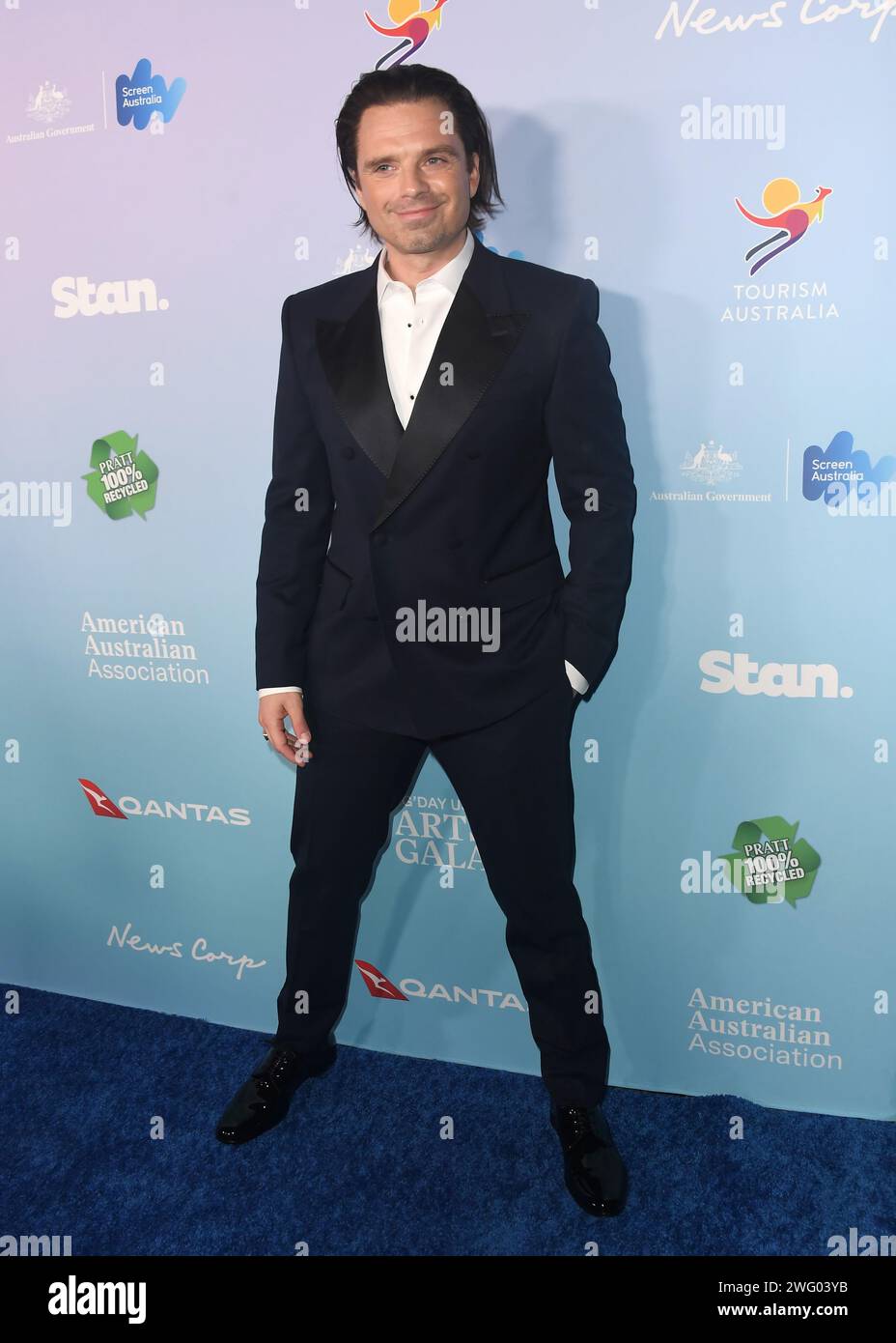 Los Angeles, USA. 01st Feb, 2024. Sebastian Stan arriving at the 21st ...