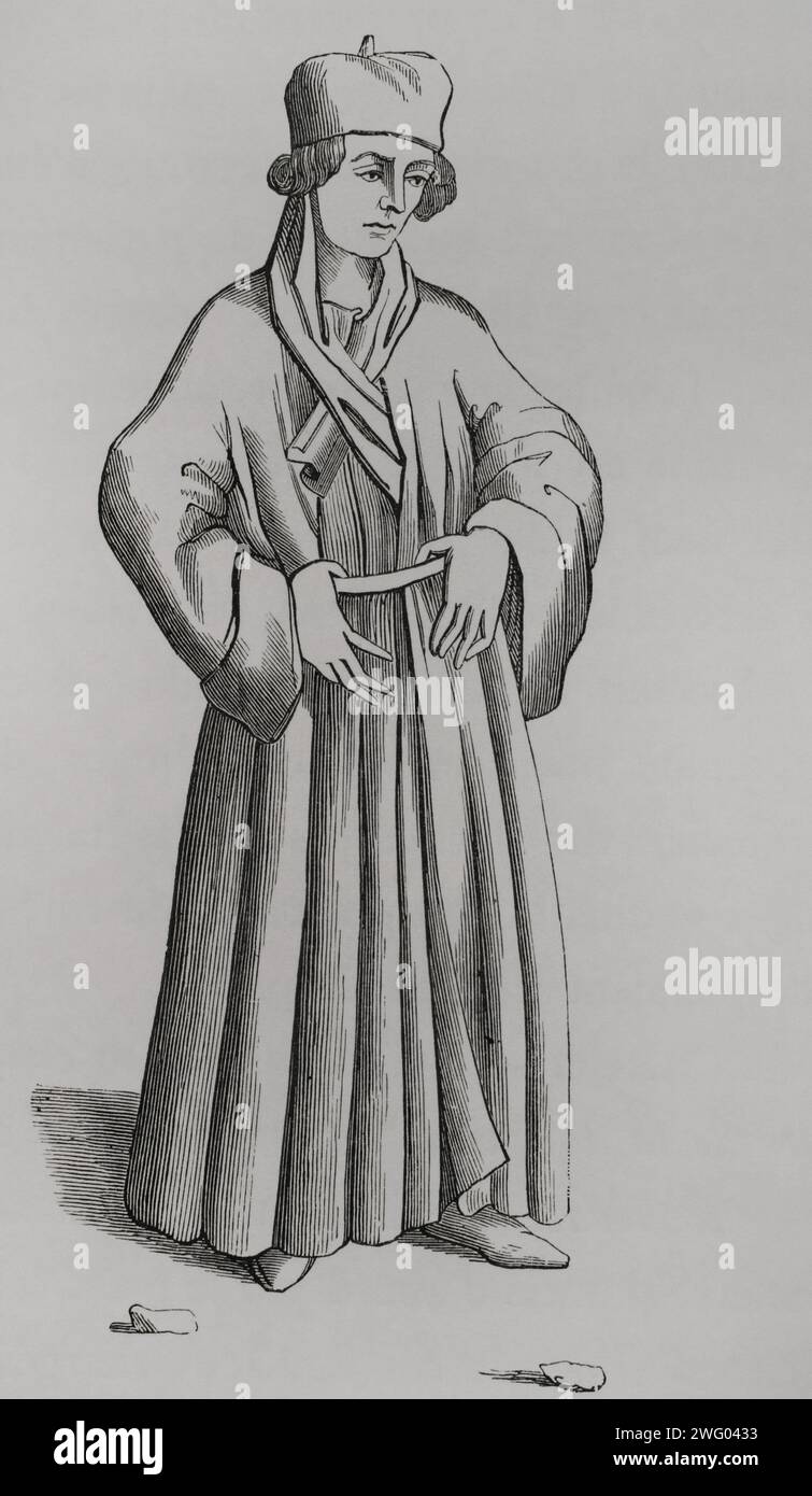 Judge. Engraving after a drawing in "Proverbes, Adages, etc", 15th ...