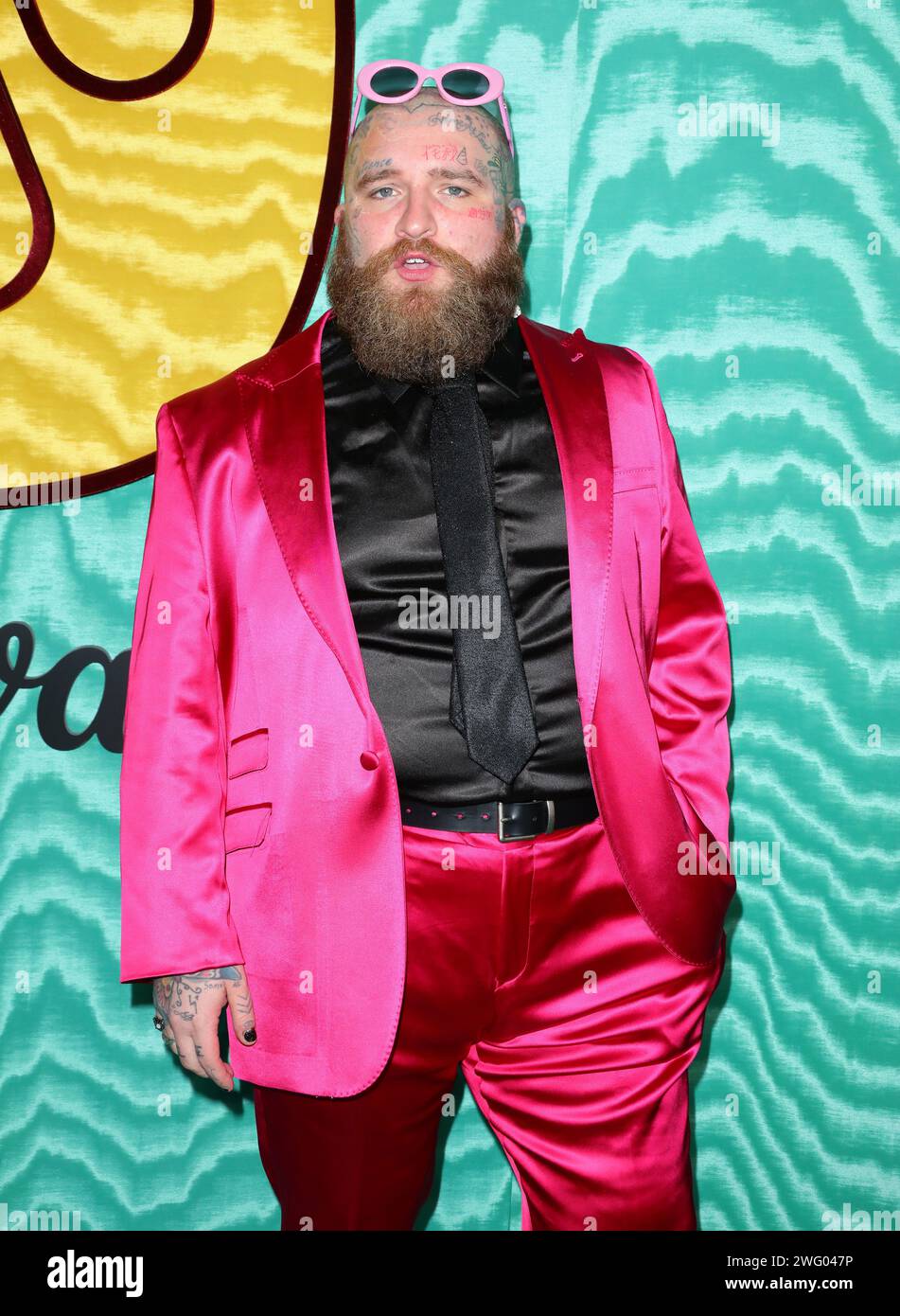 Hollywood, USA. 01st Feb, 2024. Teddy Swims arrives at The Warner Music ...