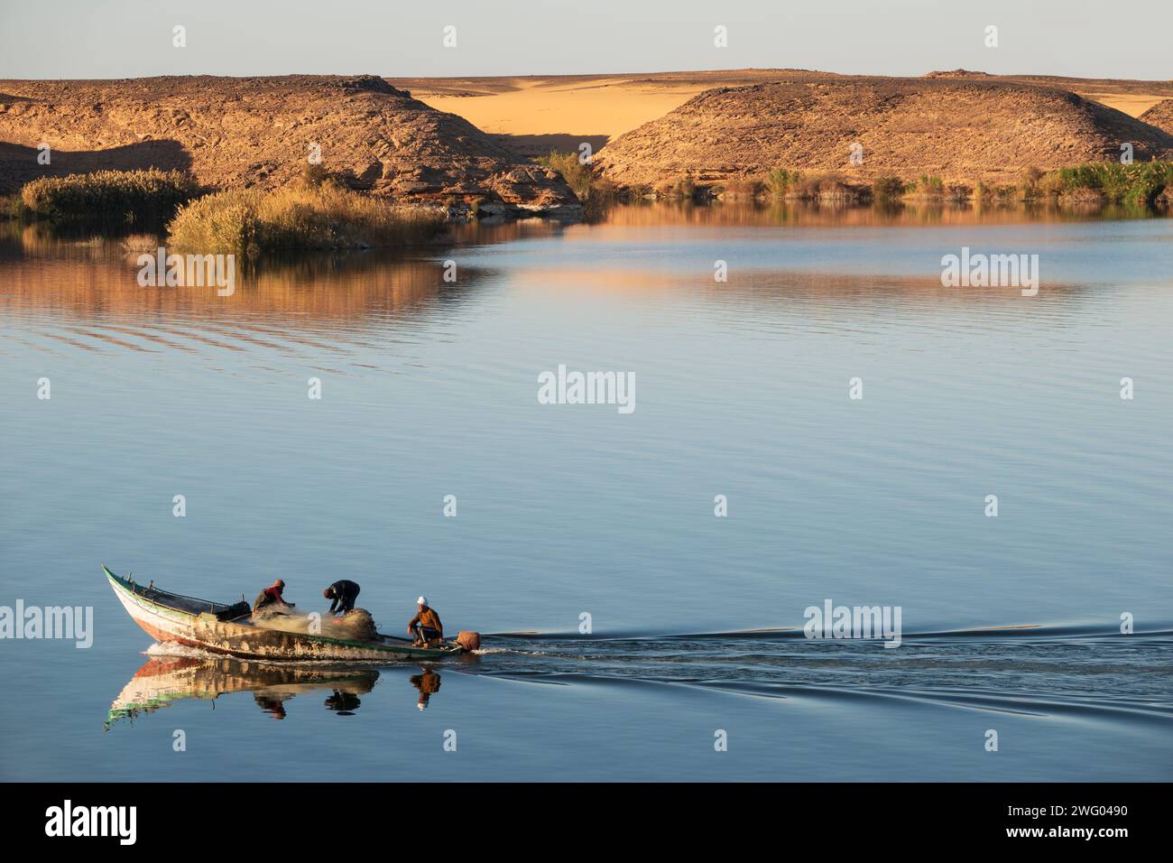 Fishermen on Lake Nasser, Nubia, Egypt Stock Photo - Alamy