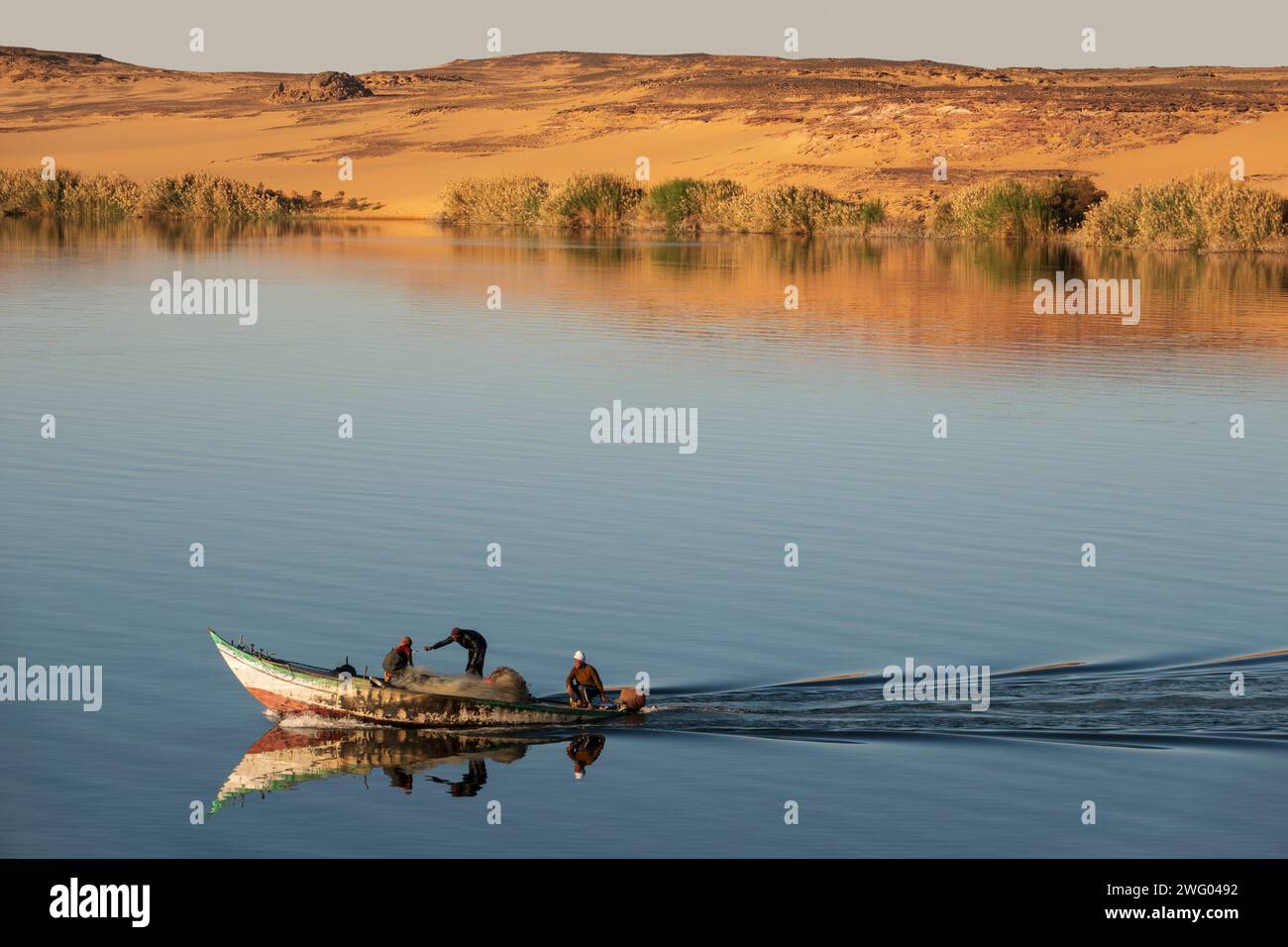 Fishermen on Lake Nasser, Nubia, Egypt Stock Photo - Alamy