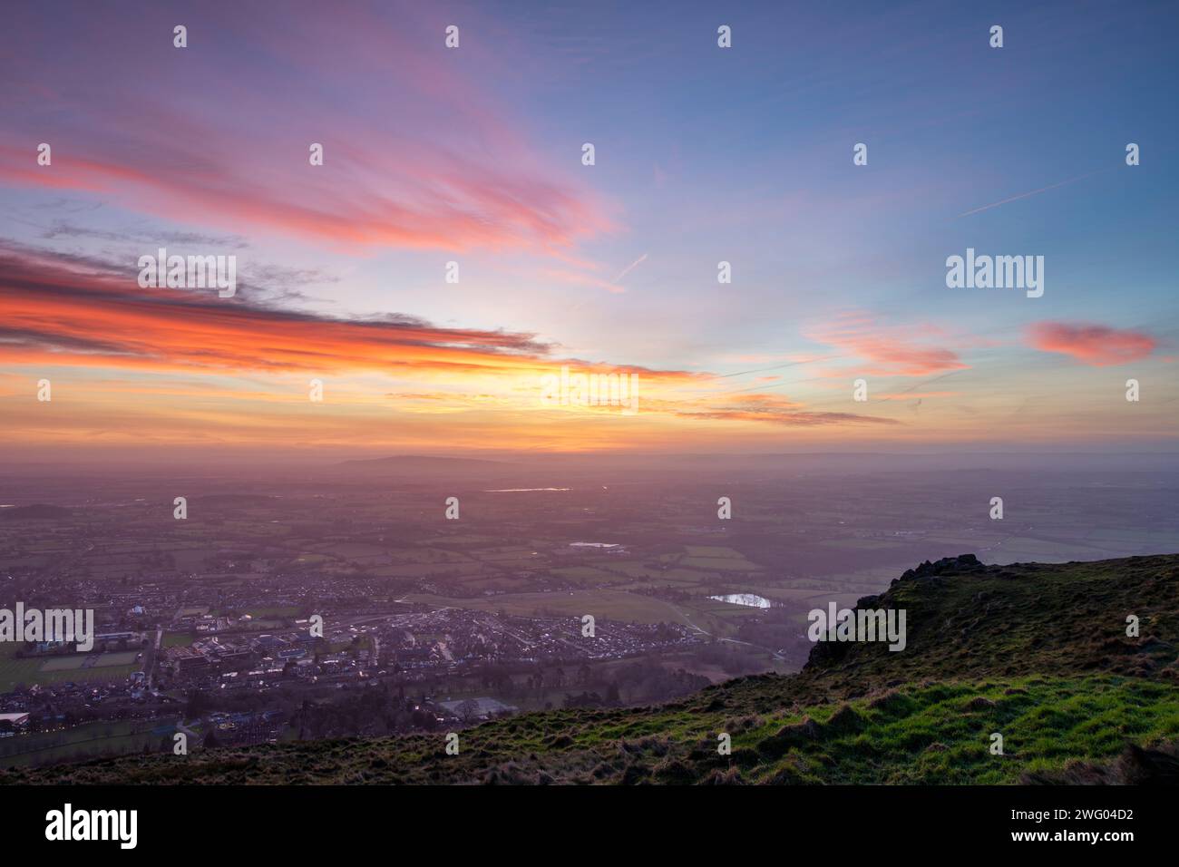 Worcestershire Beacon at Sunrise. Malvern Hills, Worcestershire ...