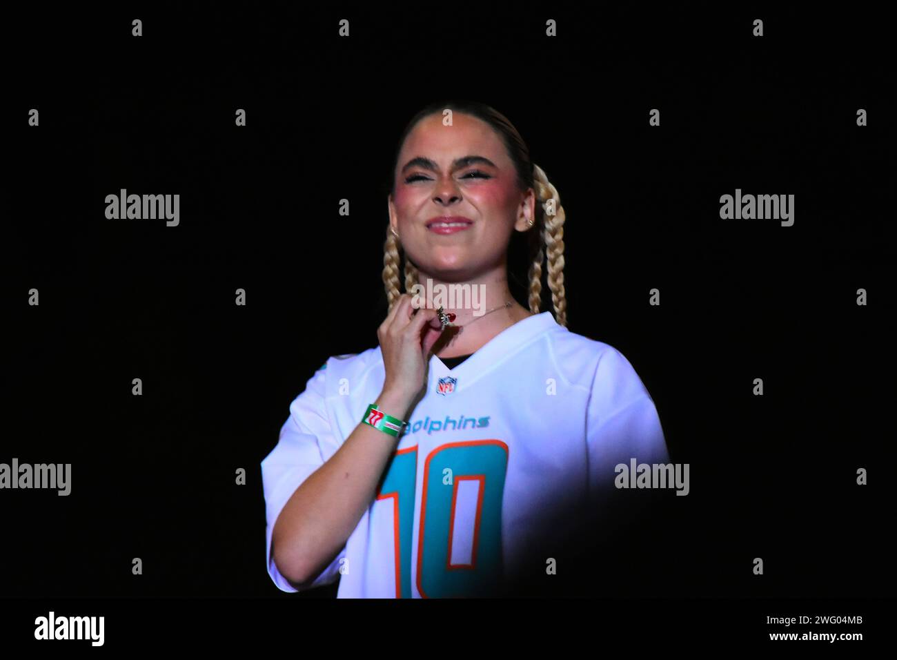 LEON, MEXICO - FEB 1. Mexican singers Valentina and Re from Las Prez ...