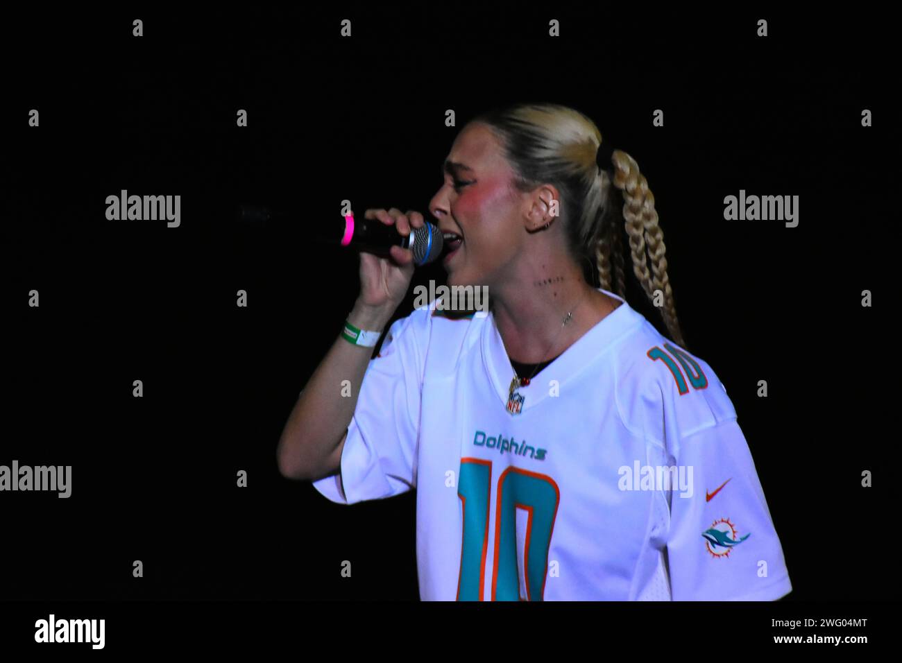 LEON, MEXICO - FEB 1. Mexican singers Valentina and Re from Las Prez ...