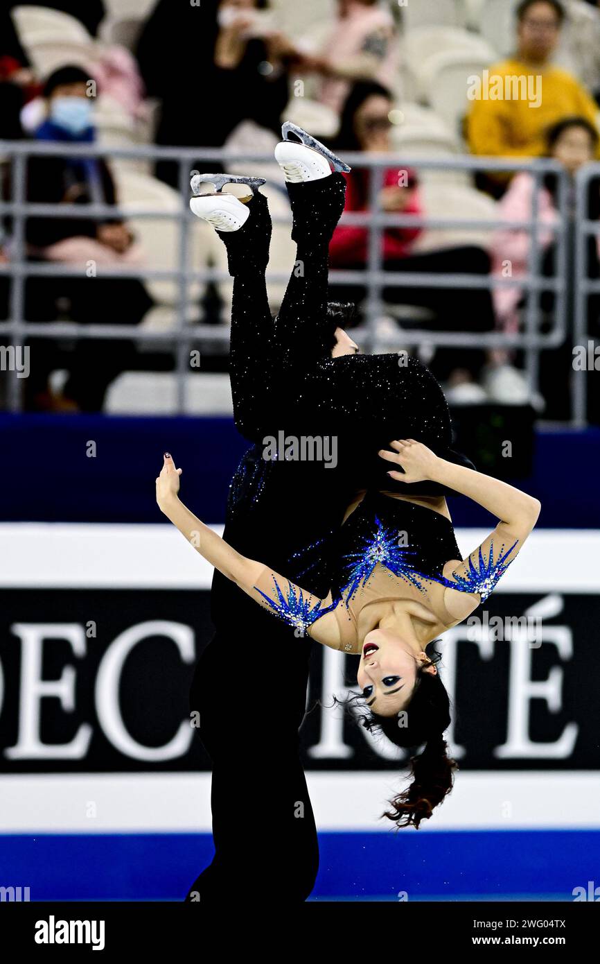 Xizi CHEN & Jianing XING (CHN), during Ice Dance Rhythm Dance, at the ...
