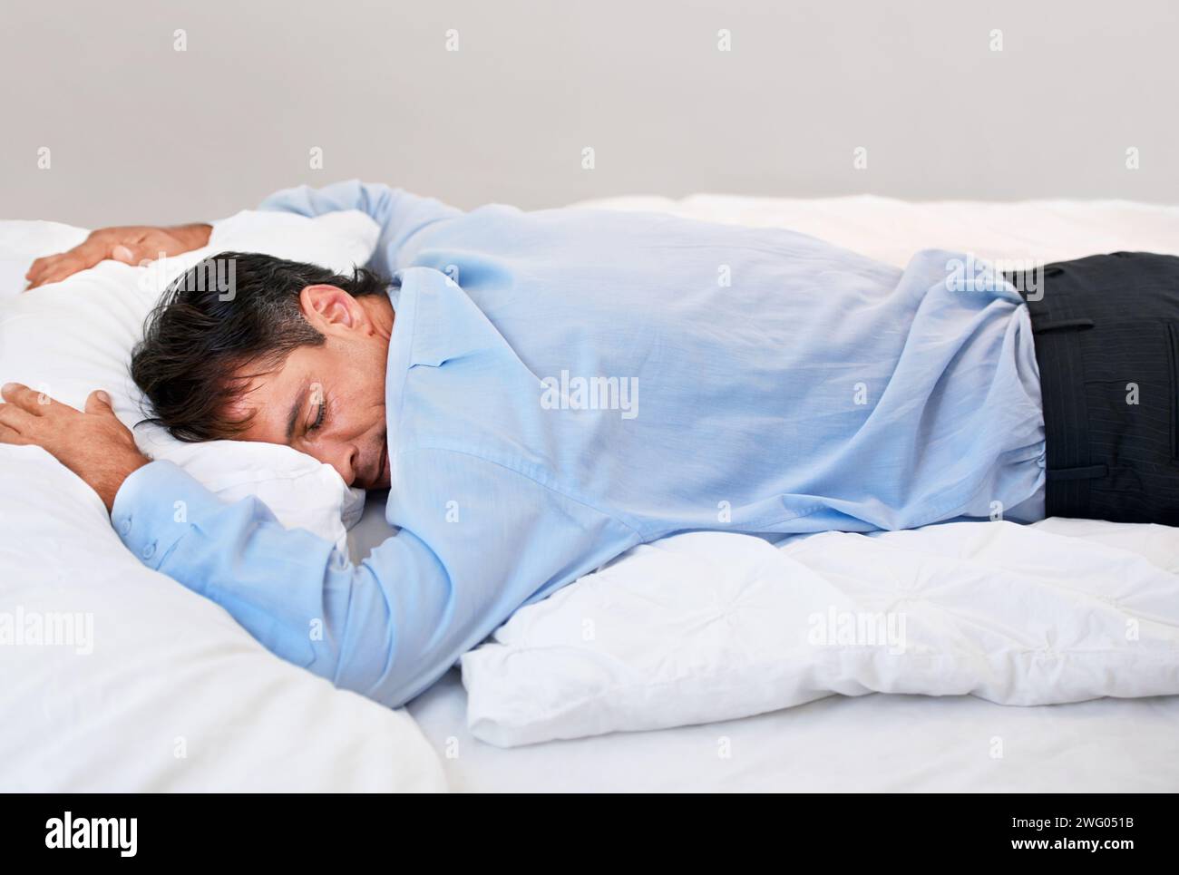 Business, tired and man with burnout, stress and professional with ...