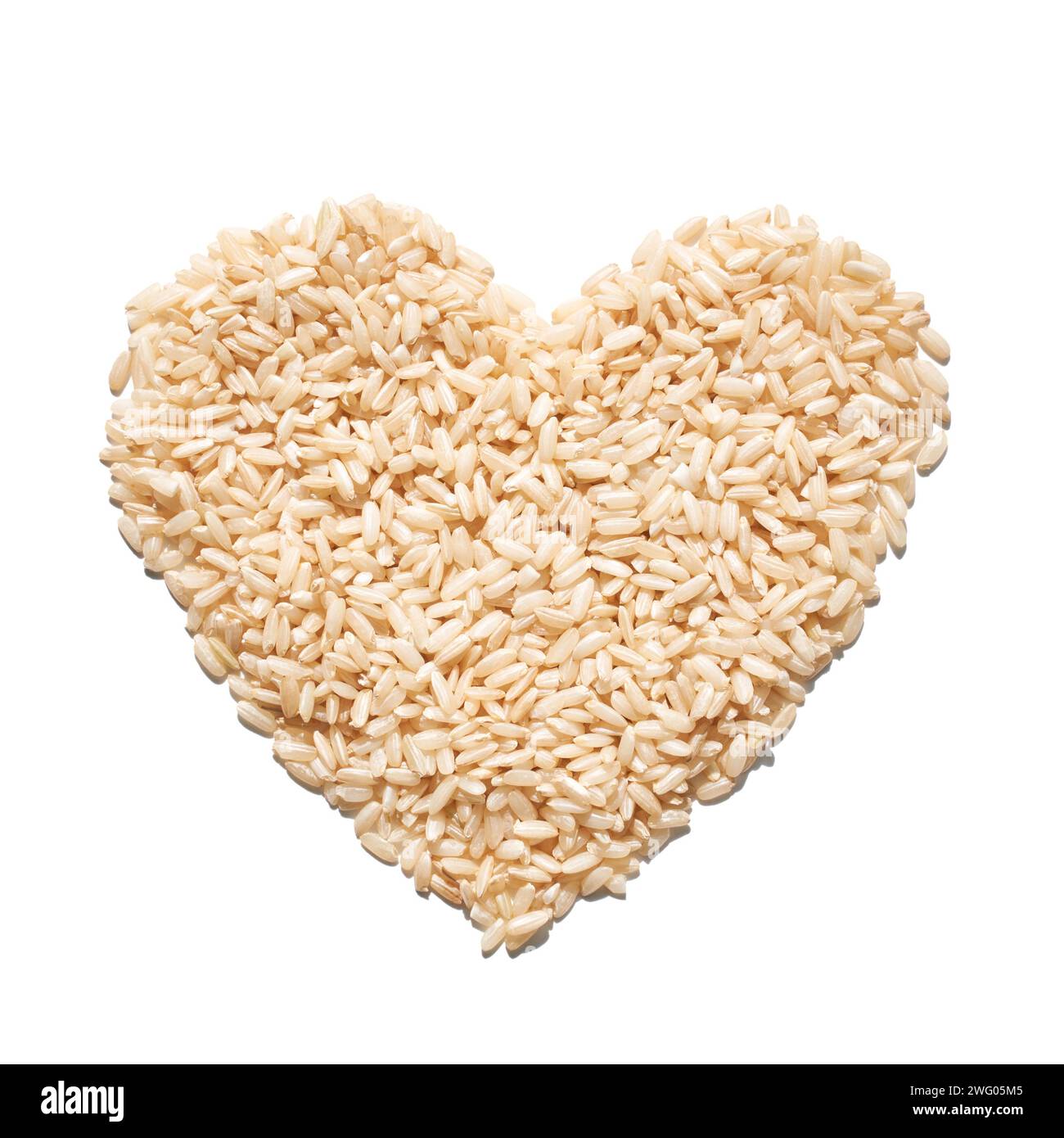 A heart-shaped rice pile, symbolizing love, unity, and hope. The grains ...