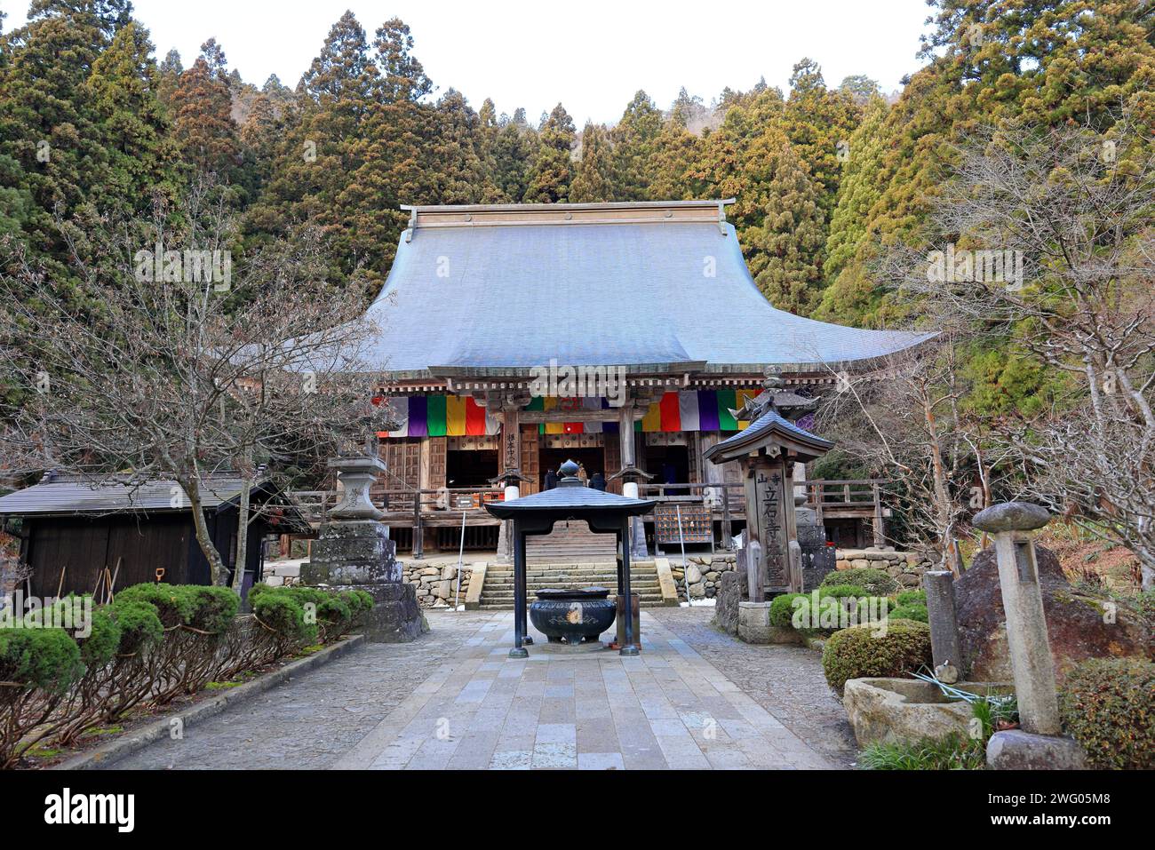 Rissyakuji Temple (Yamadera) a centuries-old Buddhist temple at ...