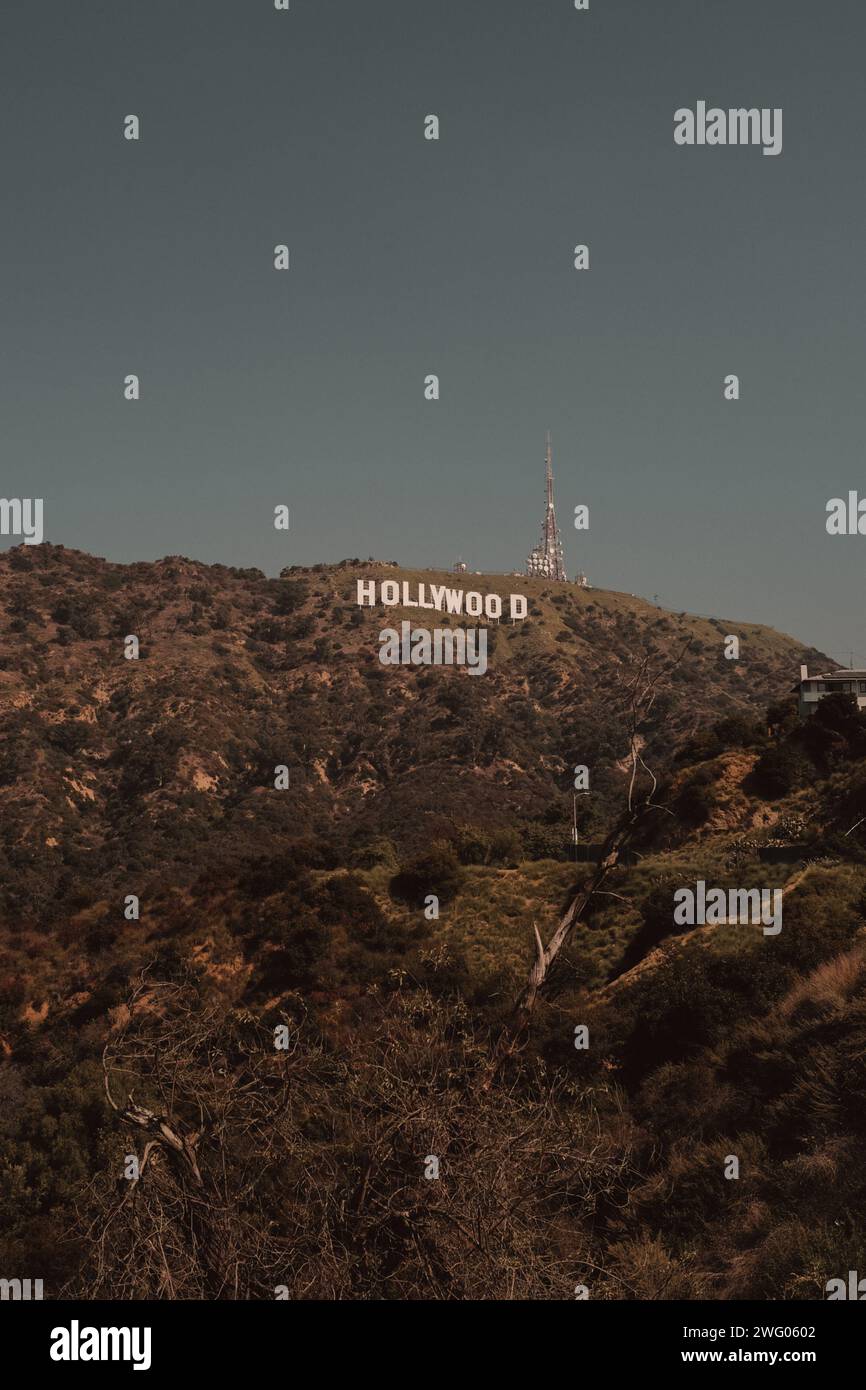 The famous Hollywood sign in the Hollywood Hills in Los Angeles ...