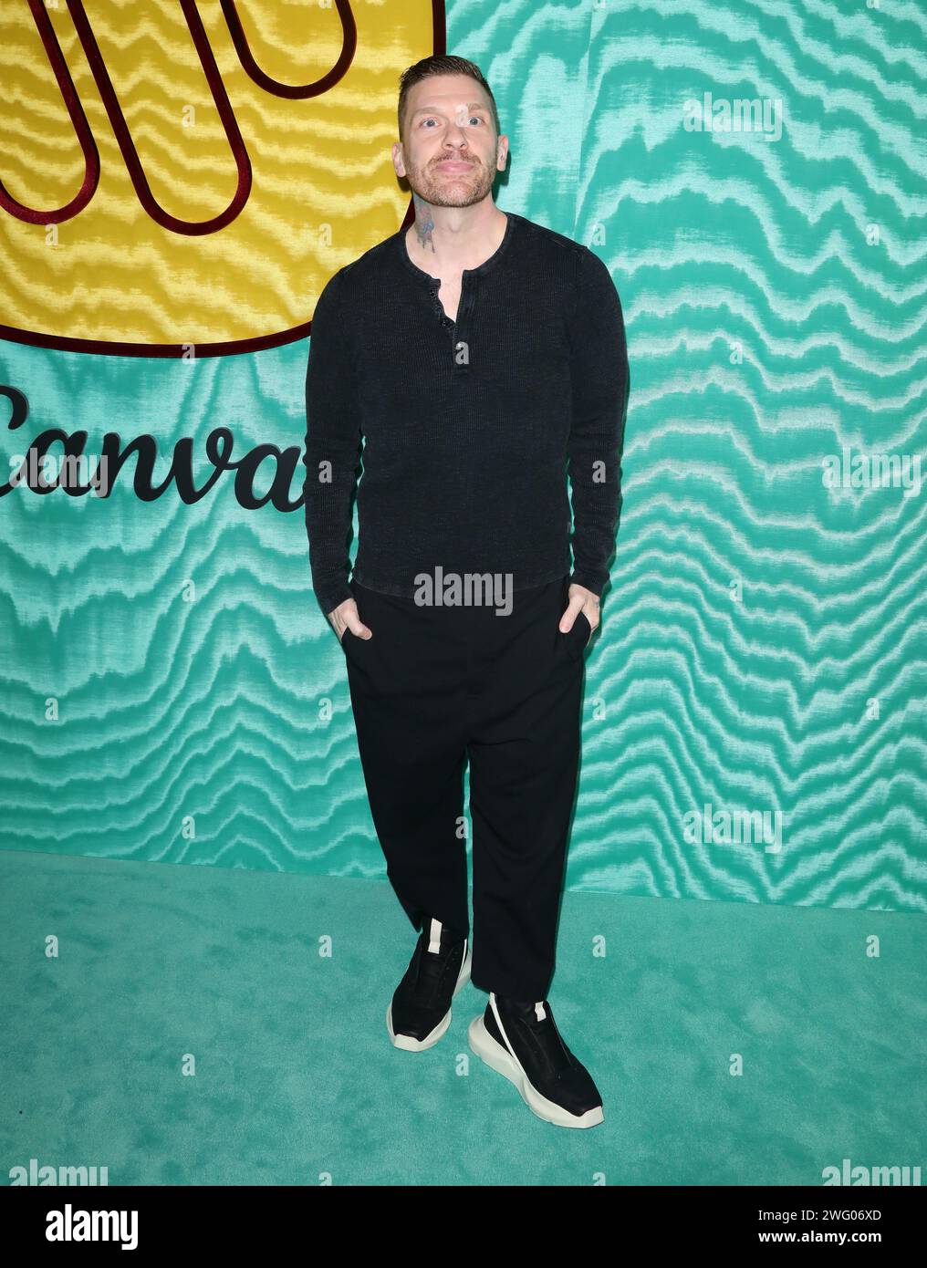 Hollywood, USA. 02nd Feb, 2024. Brent Smith arrives at The Warner Music ...